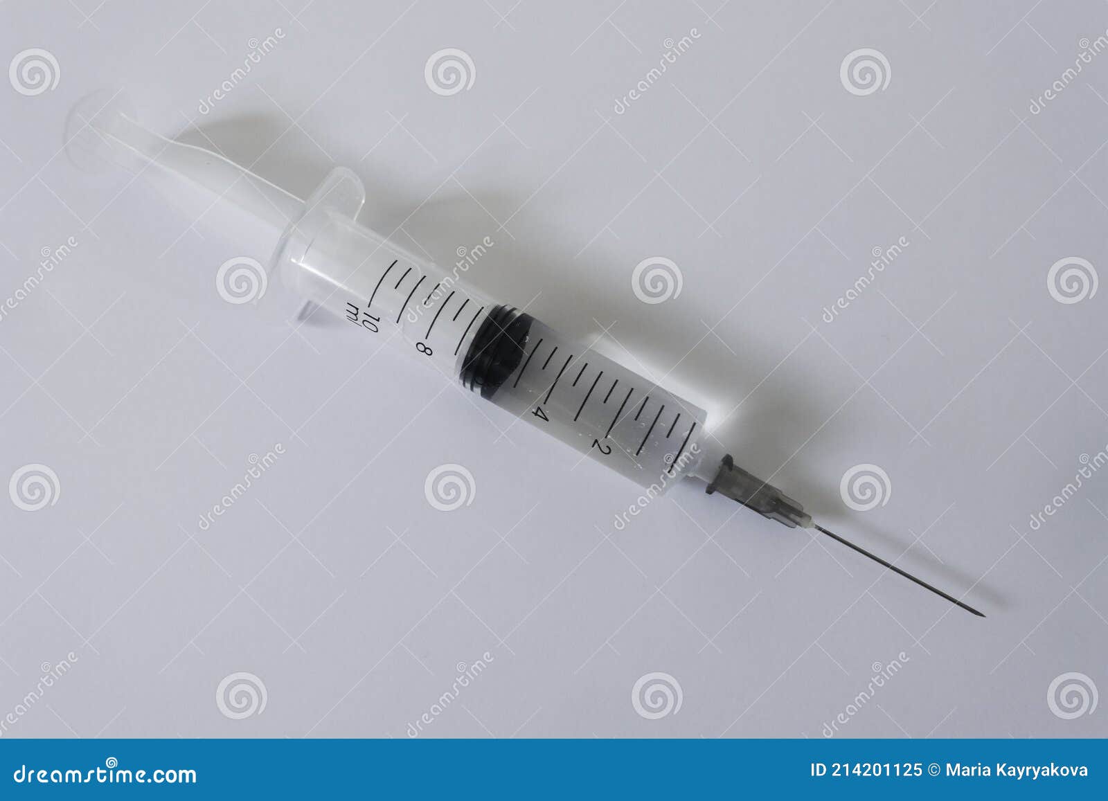Injection on a White Surface Stock Image - Image of hand, dose: 214201125