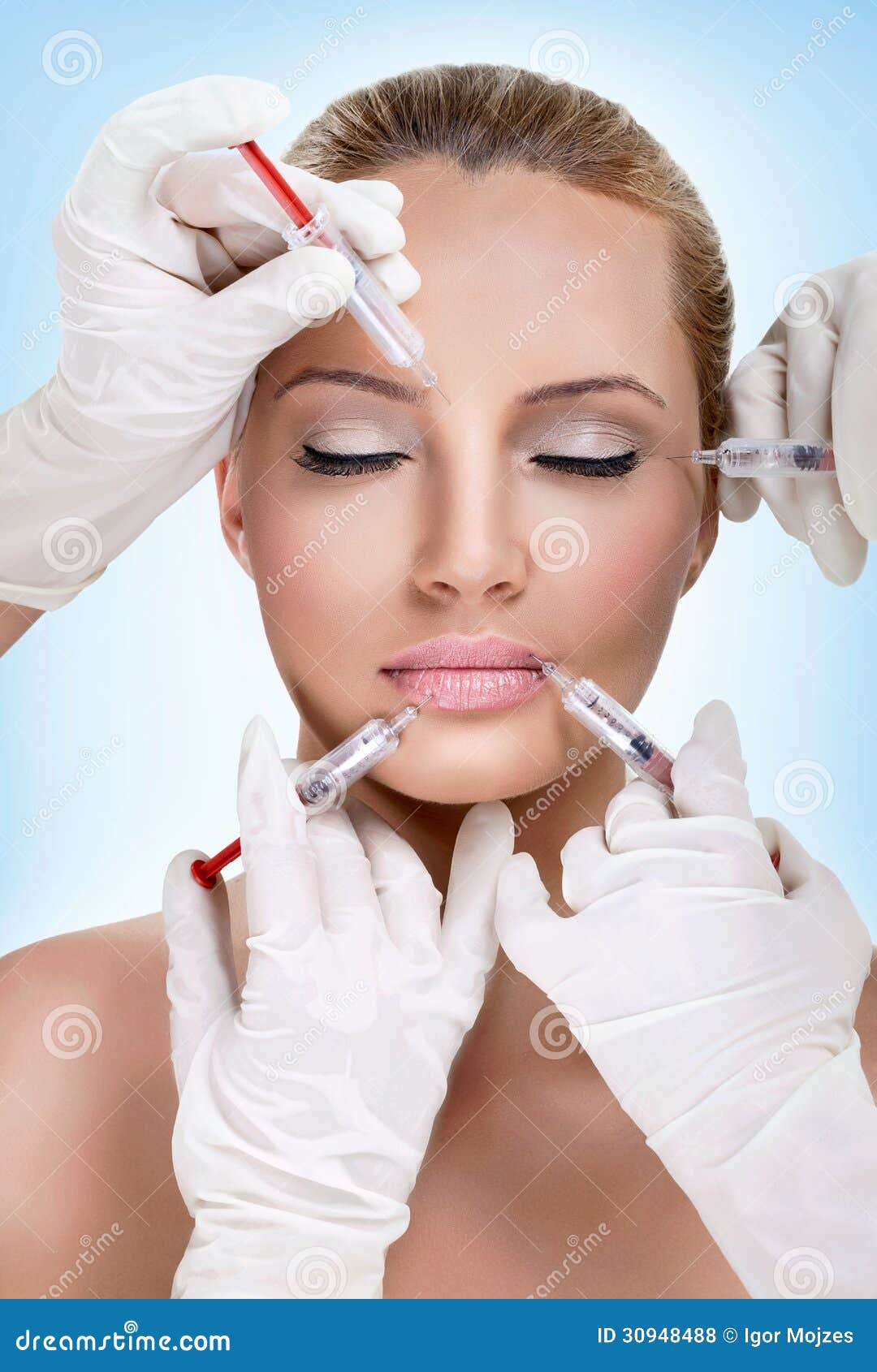 Injections de botox photo stock. Image du femelle, médical - 30948488