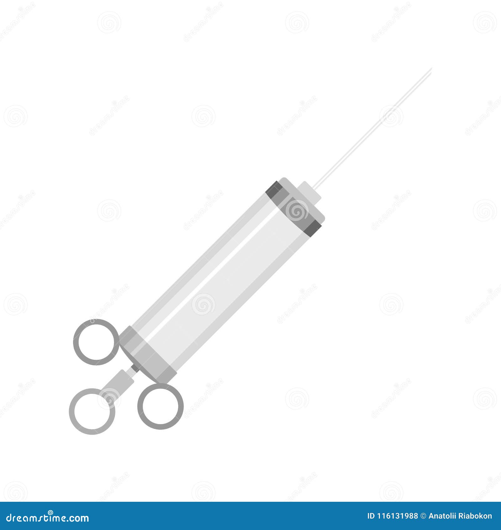 Injector icon, flat style stock vector. Illustration of sharp - 116131988