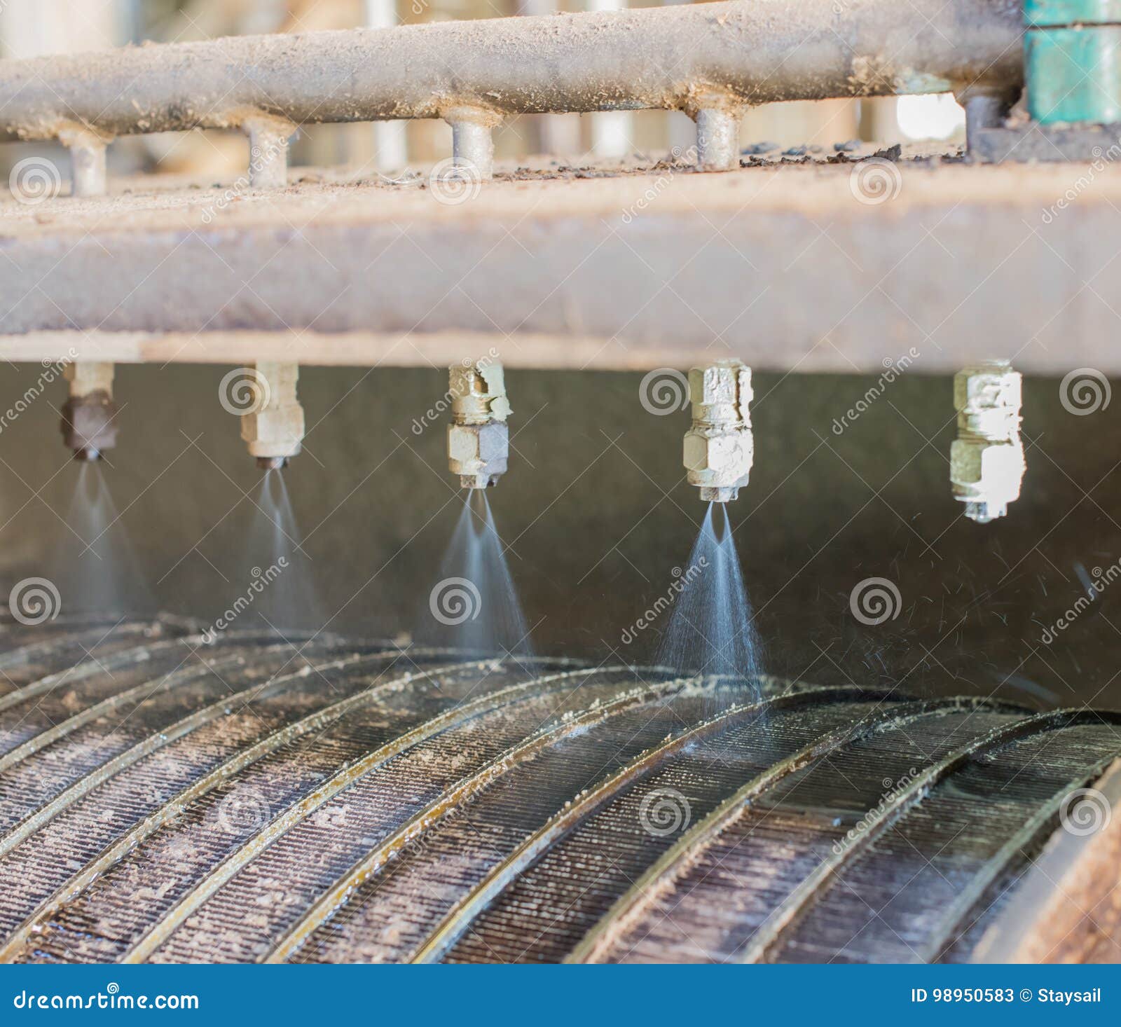 The Injectors Spray Water on the Contaminated Drum Stock Image - Image ...