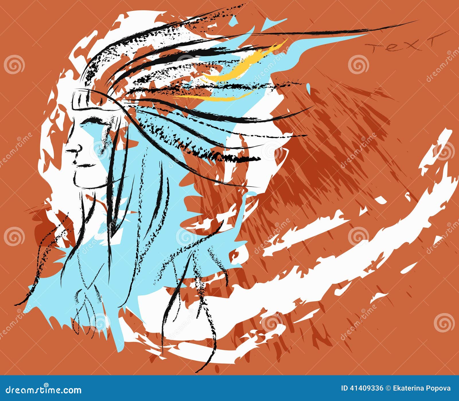 Injun stock vector. Illustration of independence, apache - 41409336