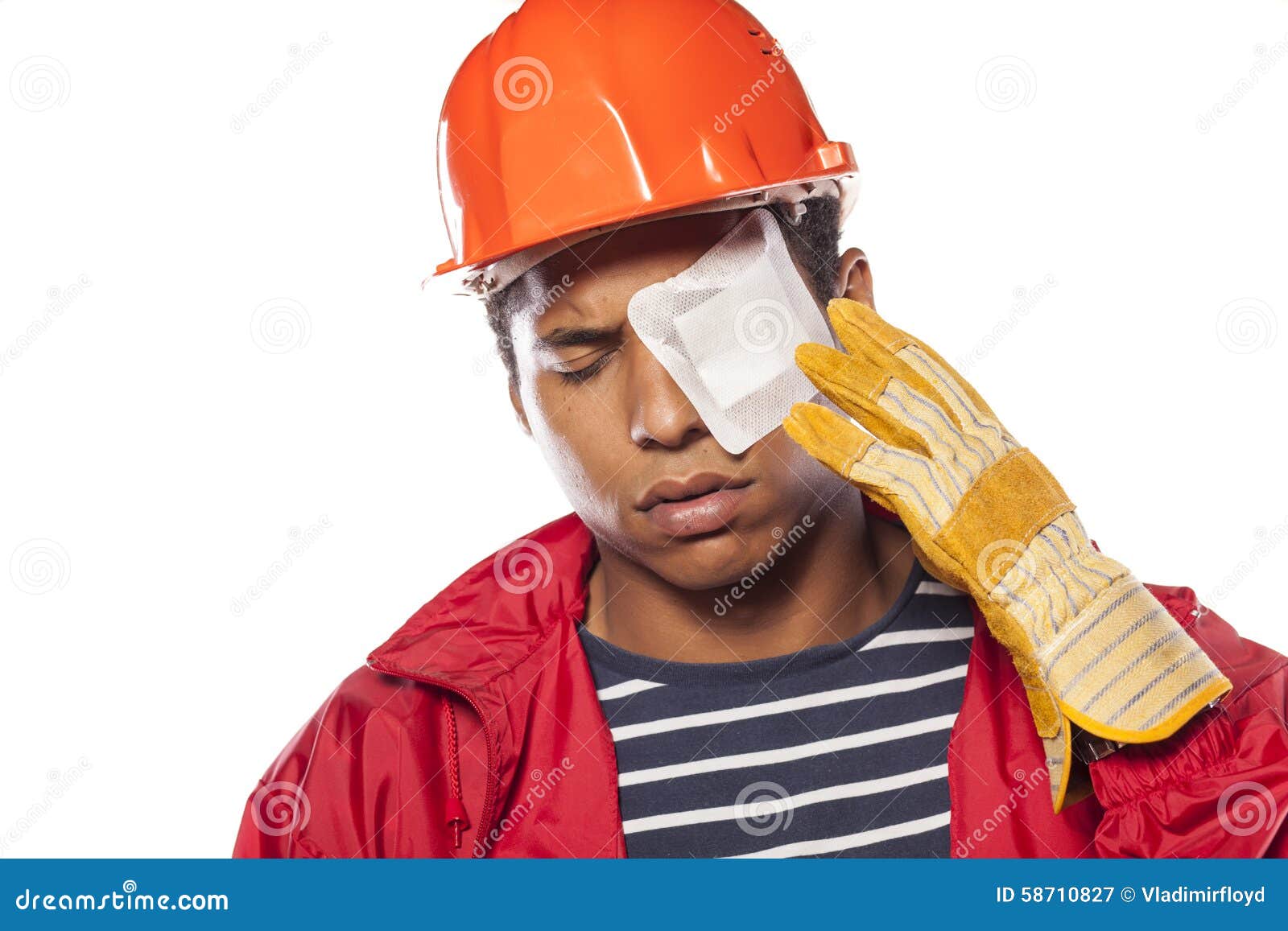 Injured Construction Worker Stock Image - Image of american, business ...
