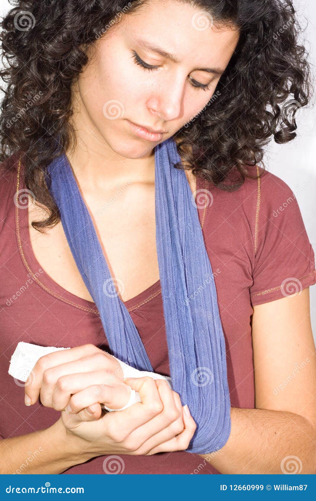 Injured hand stock image. Image of treat, hurt, female - 12660999