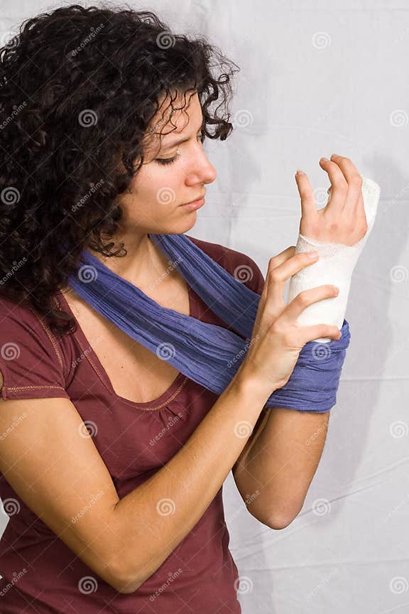 Injured hand stock image. Image of injuried, female, broken - 12661095