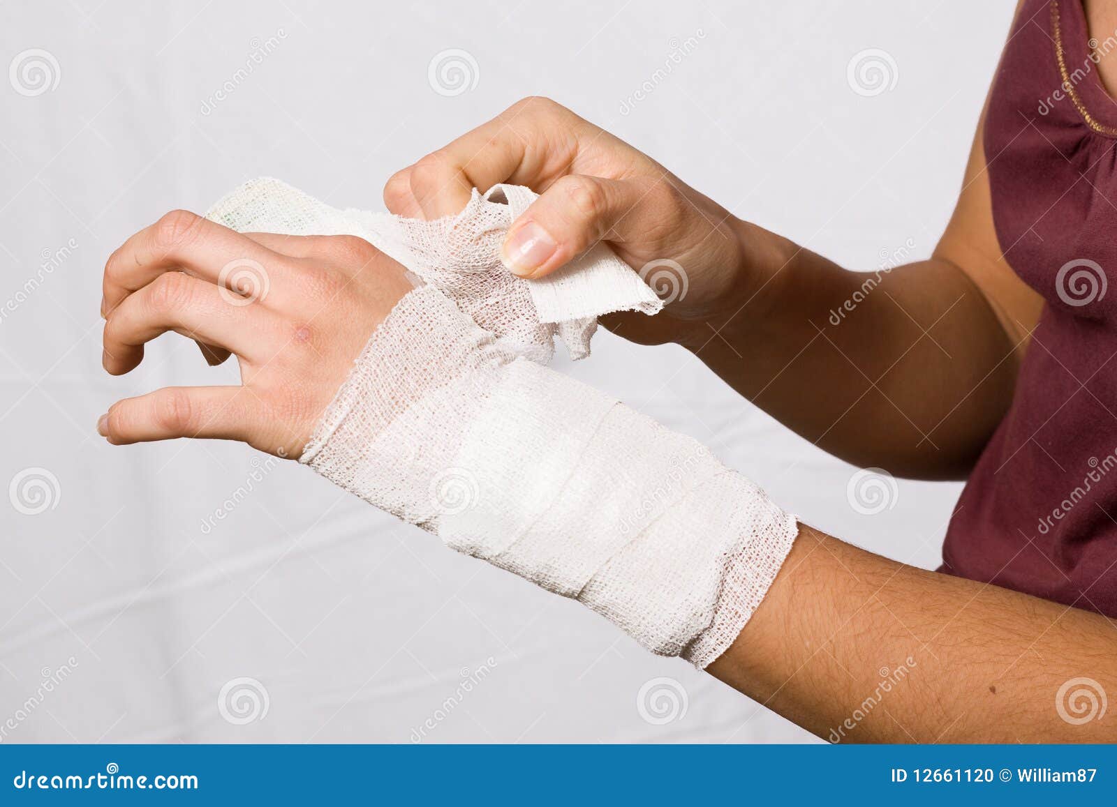 Injured hand stock photo. Image of female, pain, sick - 12661120