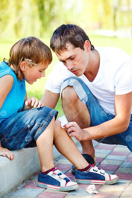 Injured leg stock photo. Image of accident, risk, path - 21976920