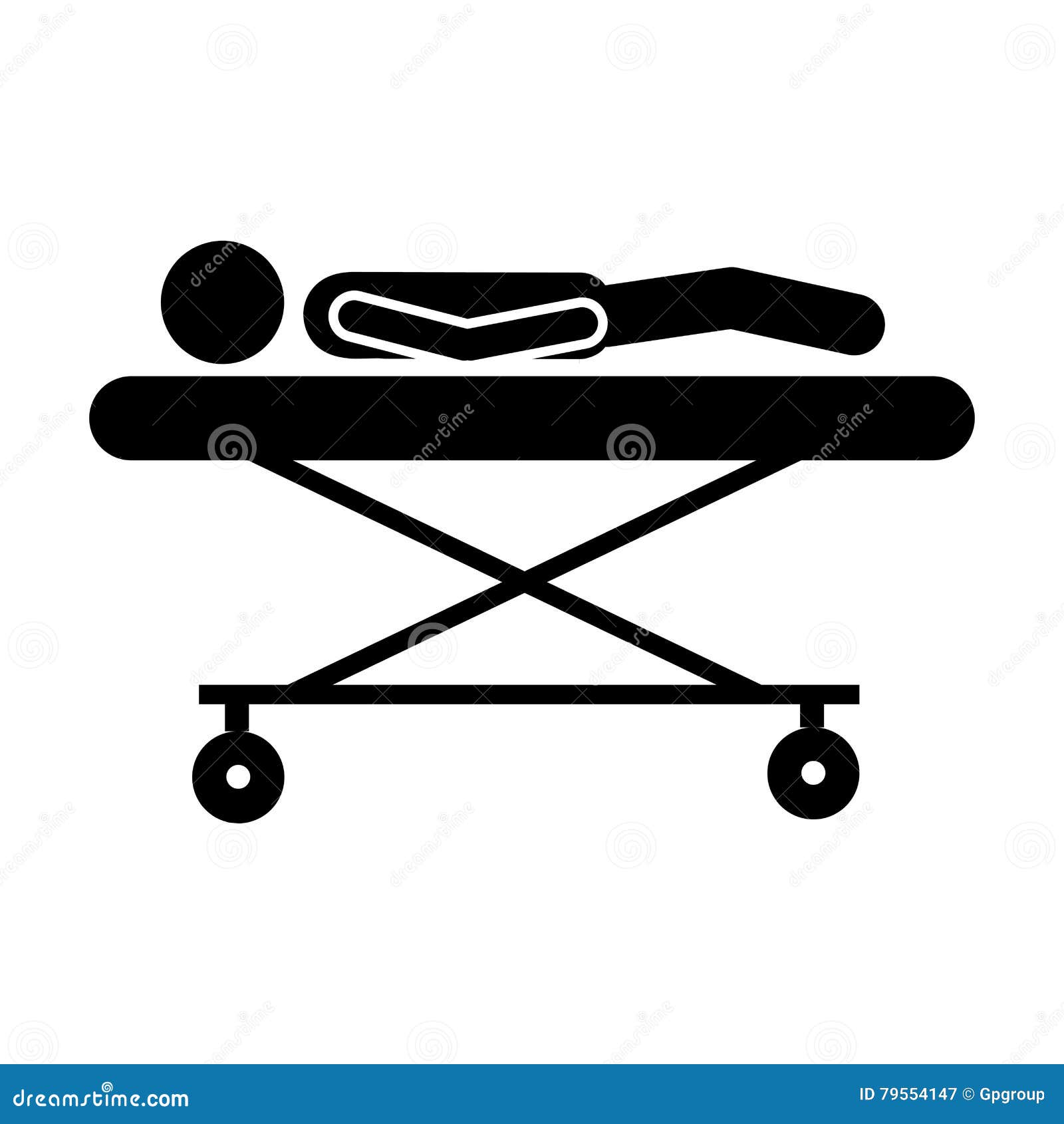 Injured person icon image stock vector. Illustration of bandage - 79554147