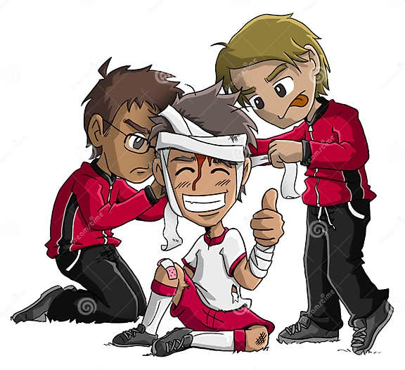 Injured player stock photo. Illustration of bandage, foul - 78103706