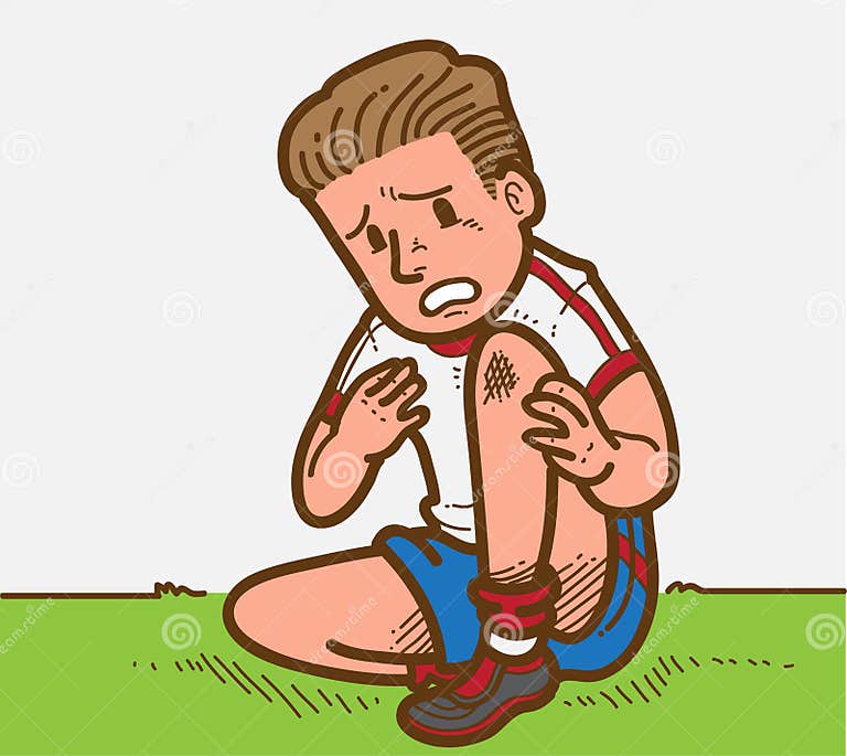 Injured player stock vector. Illustration of hurt, vector - 64946155