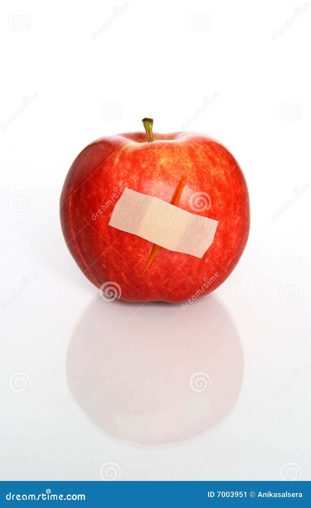 Injured red apple stock image. Image of medical, apple - 7003951