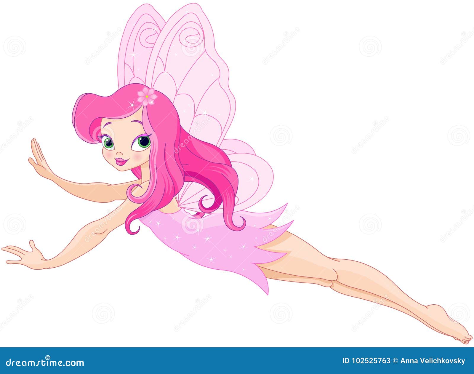 Injuriar a la hada rosada ilustración del vector. Ilustración de rosa ...