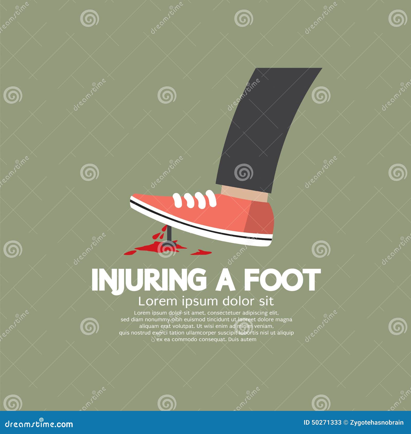 Foot Nail Fungus Vector Cartoon Illustration. Parasitic Mushrooms On ...