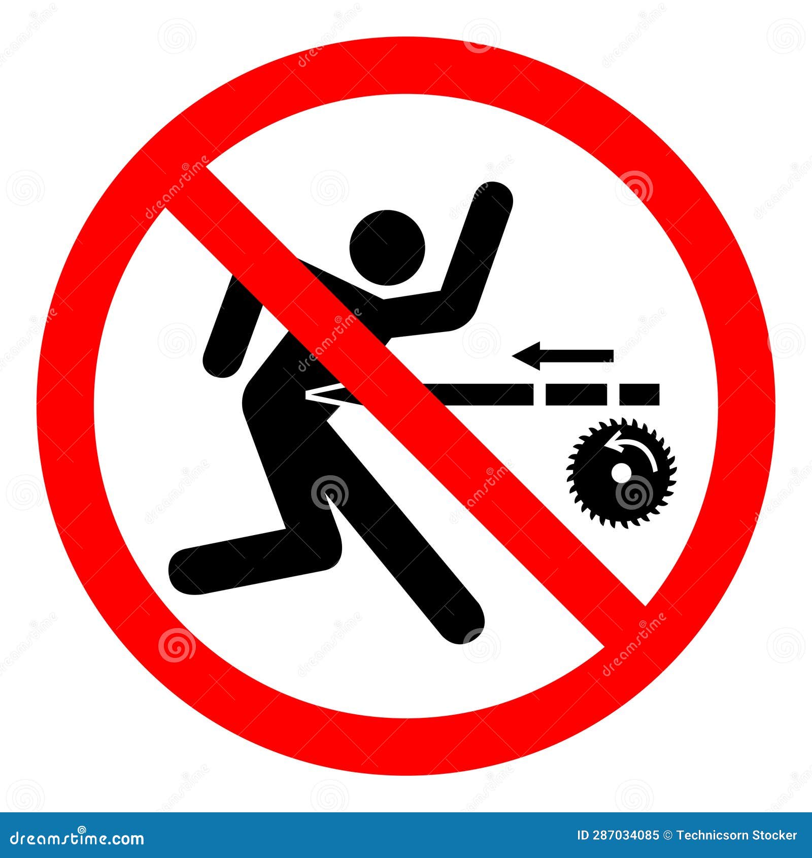 Injury Hazard Kickback Hazard Symbol Sign, Vector Illustration, Isolate ...
