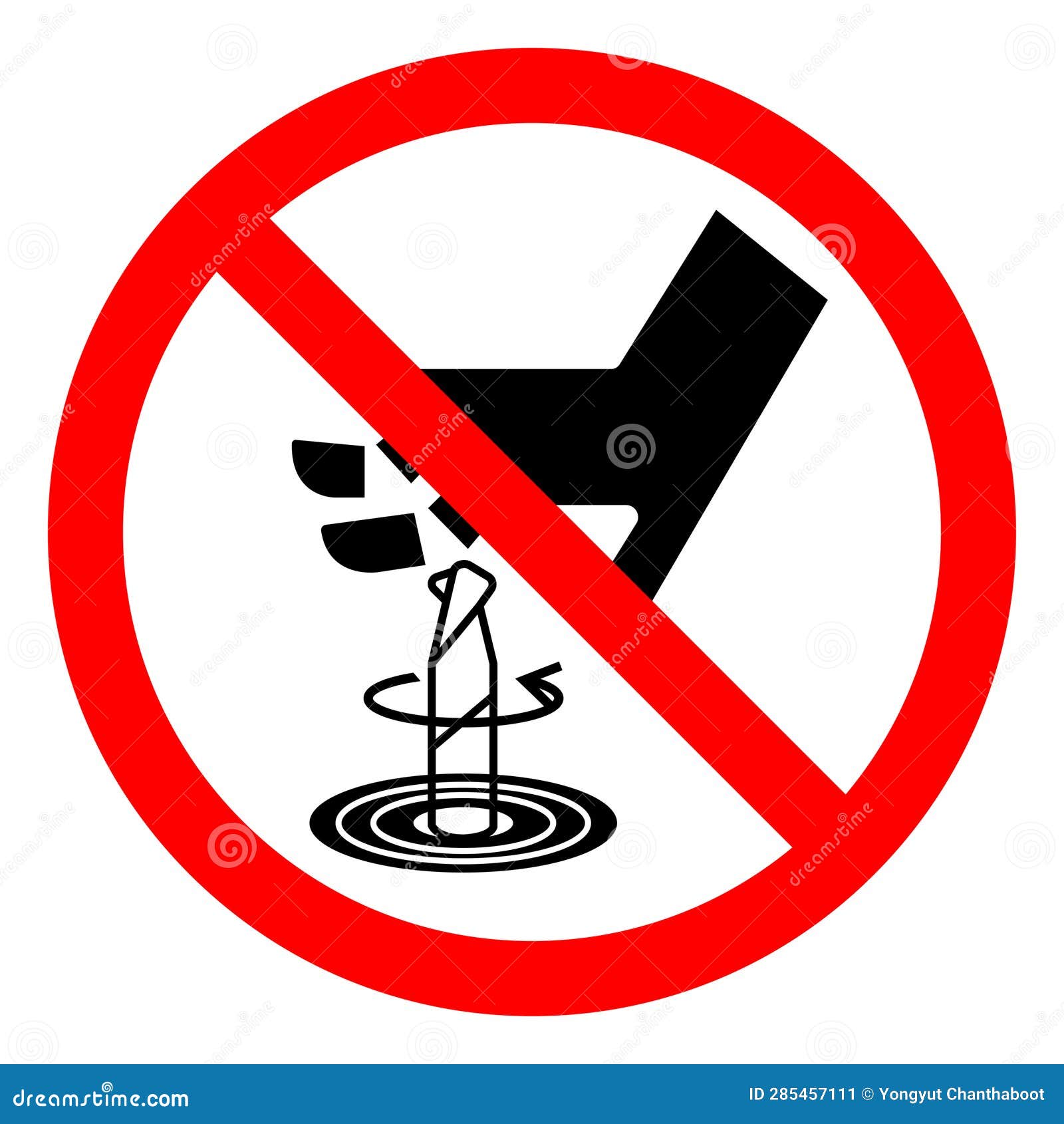 Injury Hazard Rotating Cutter Hazard Symbol Sign, Vector Illustration ...