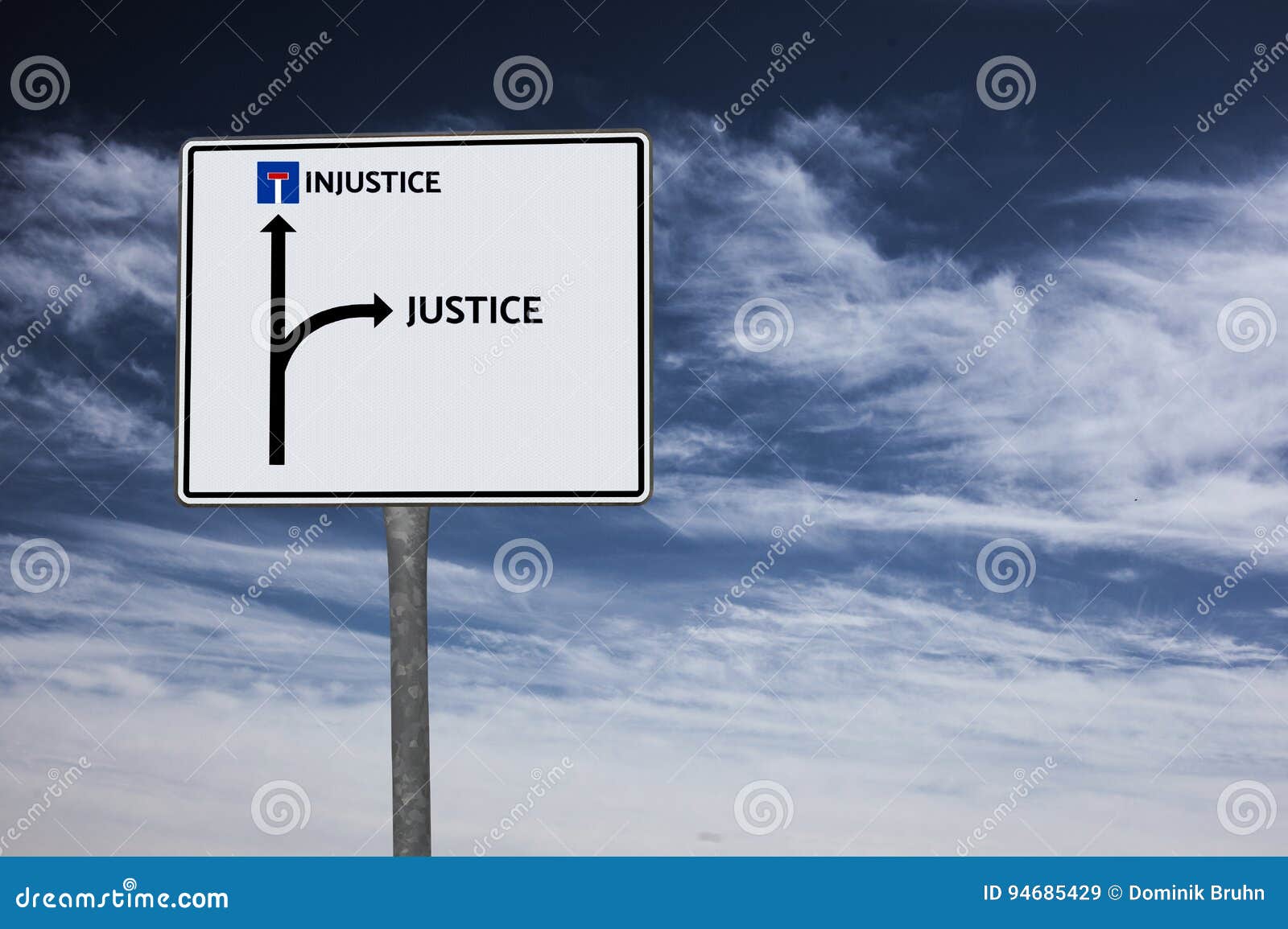 Injustice And Justice As Different Choices In Life - Pictured As Words ...