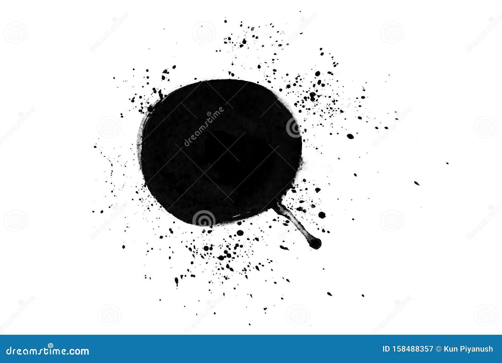 Ink Abstract Circle Splash Isolate on Background Stock Image - Image of ...