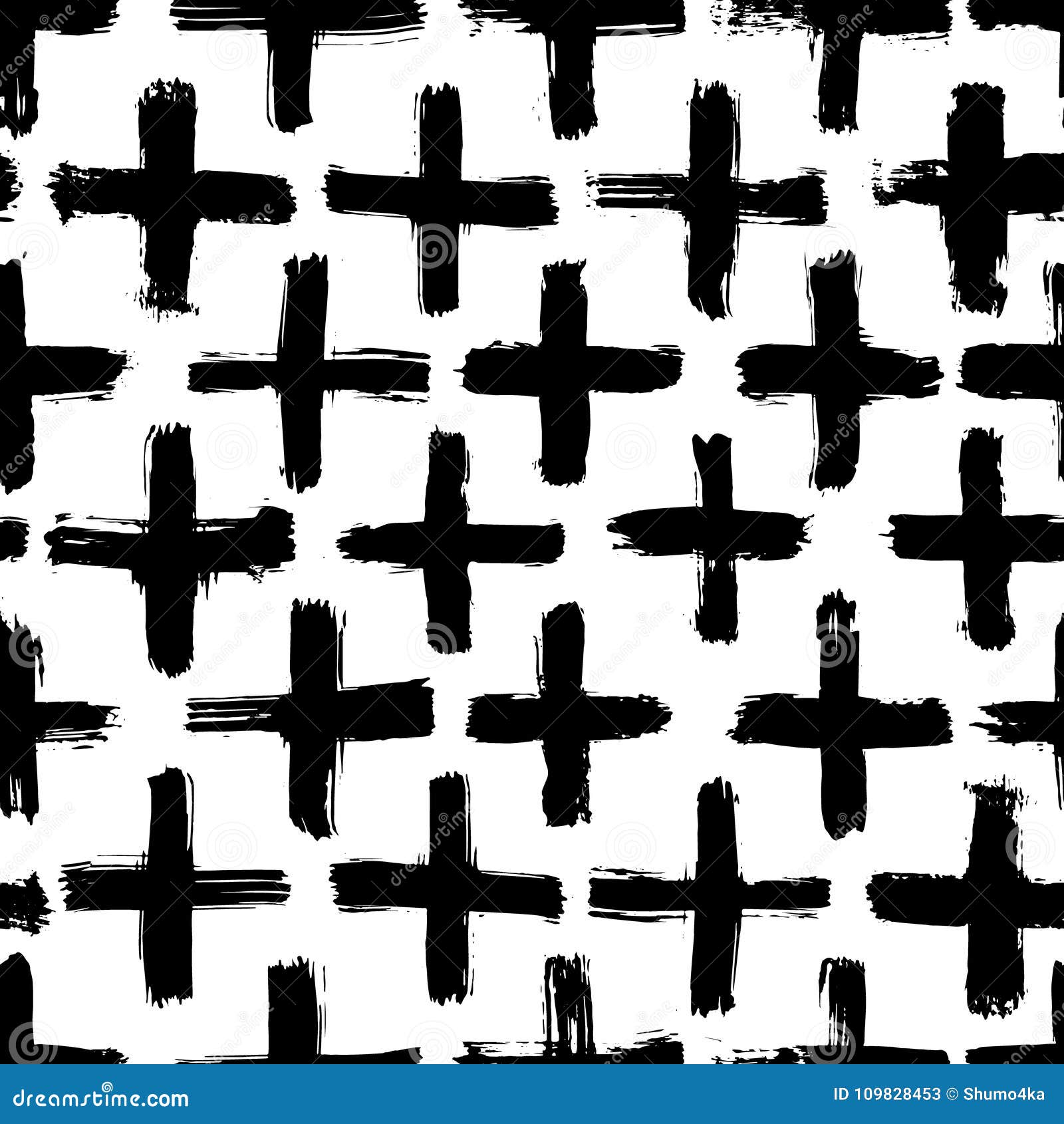 Ink Abstract Seamless Pattern. Background with Artistic Strokes in ...