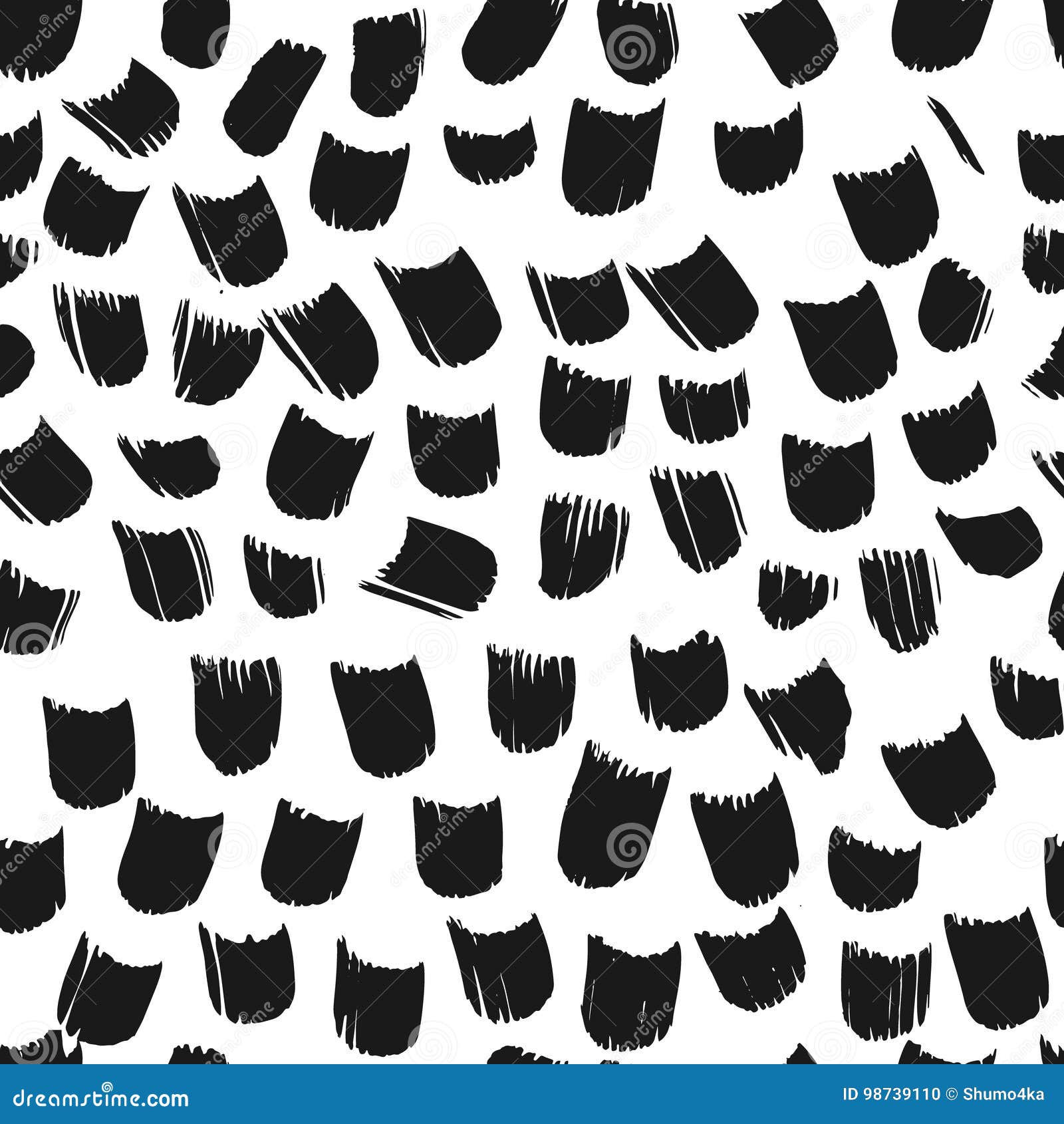 Ink Abstract Seamless Pattern. Background with Artistic Strokes in ...