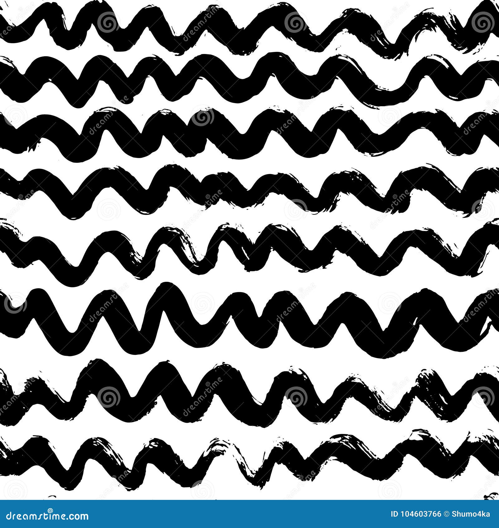 Ink Abstract Seamless Pattern. Background with Artistic Strokes in ...