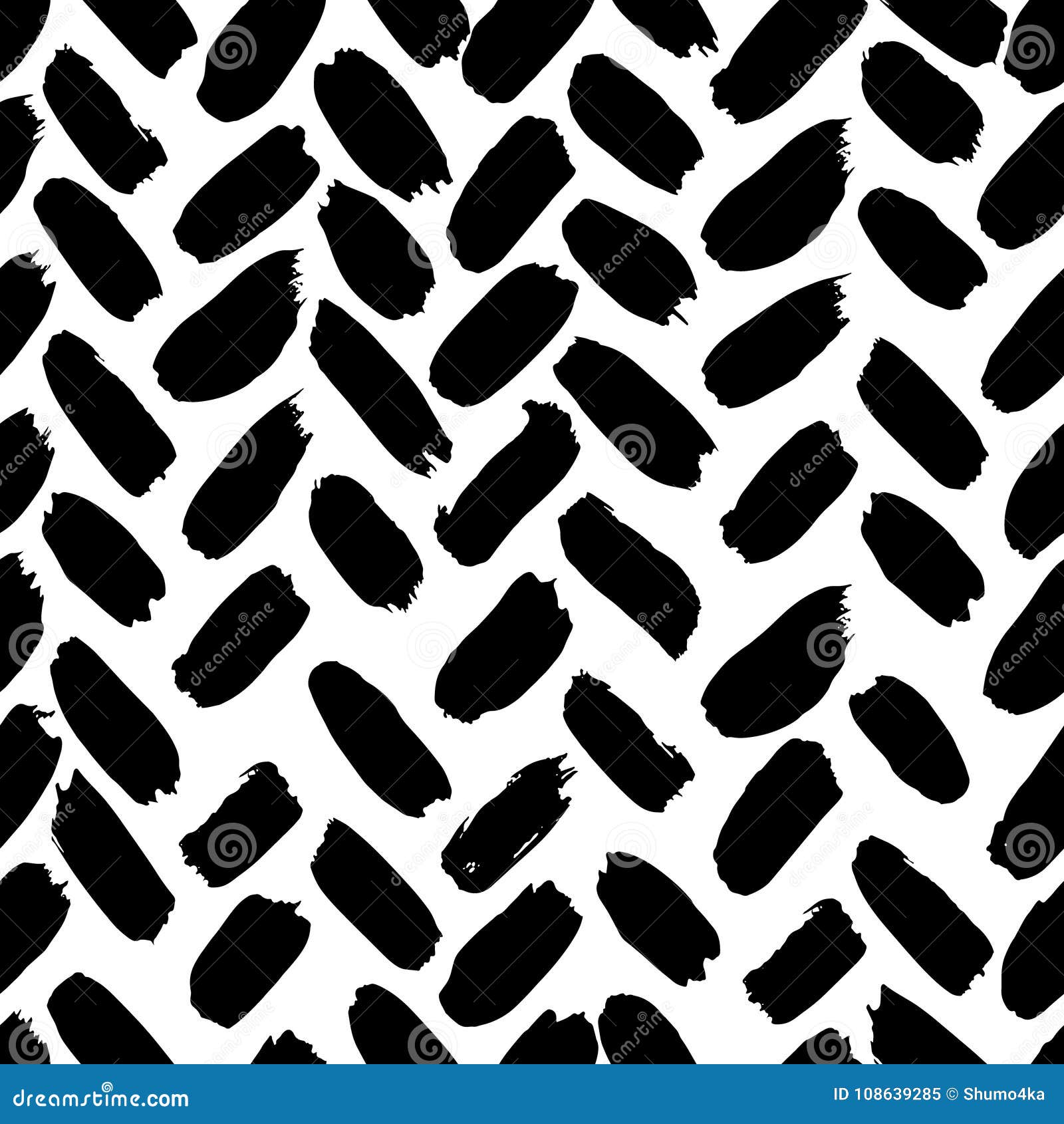 Ink Abstract Seamless Pattern. Background with Artistic Strokes in ...