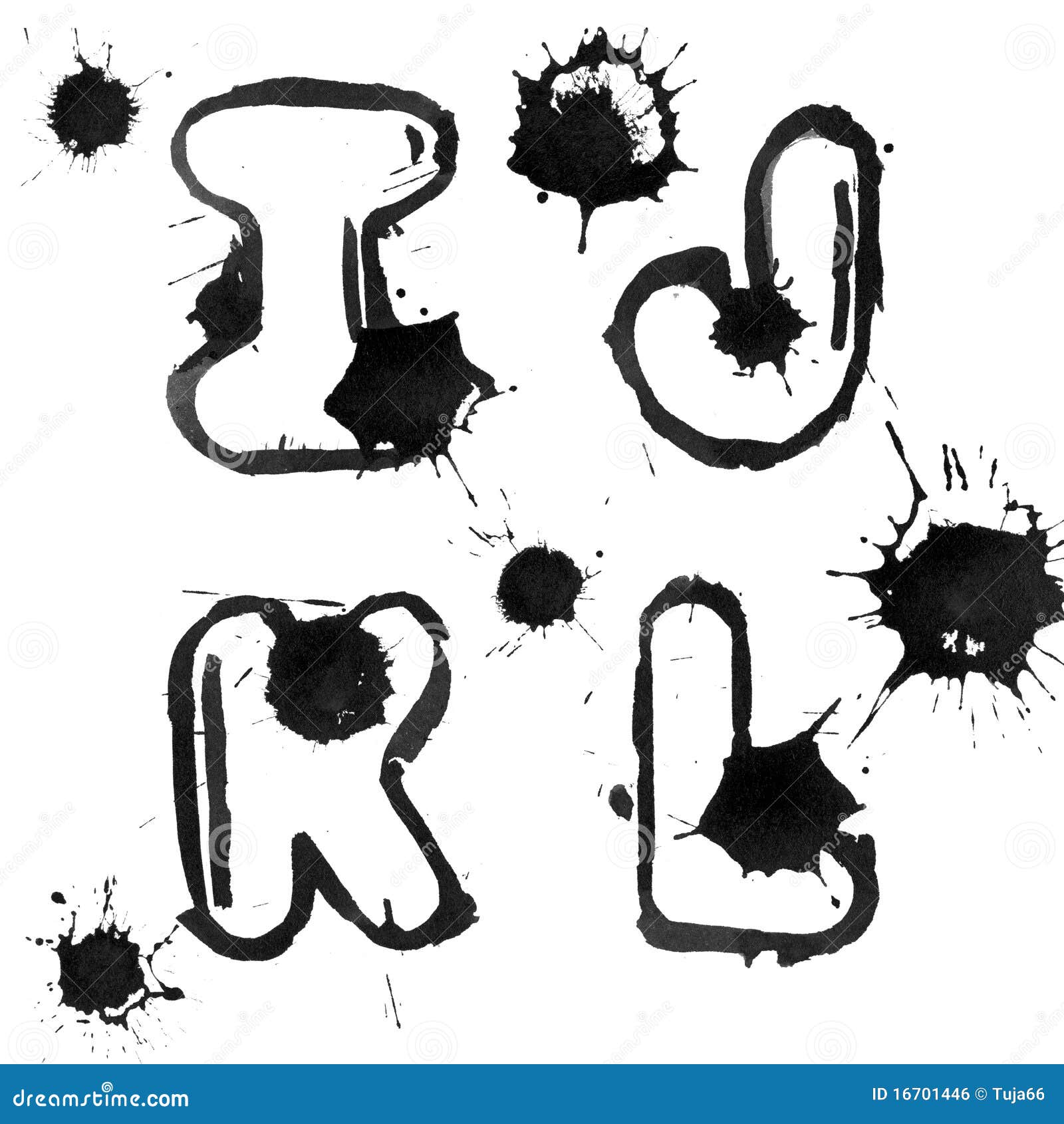 Ink alphabet stock illustration. Illustration of note - 16701446