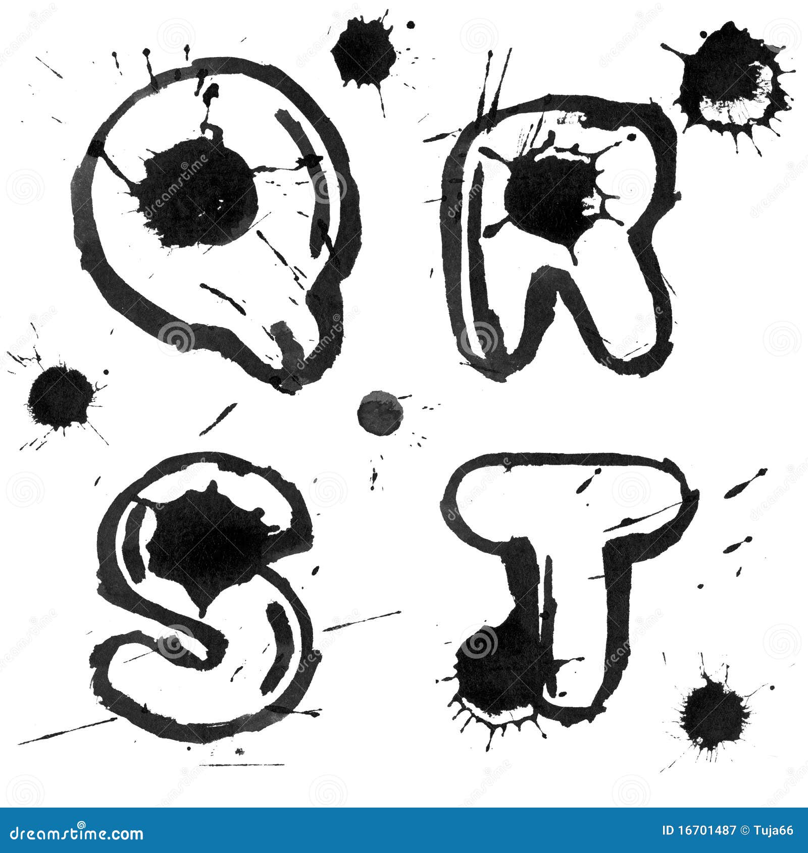 Ink alphabet stock illustration. Illustration of graphic - 16701487