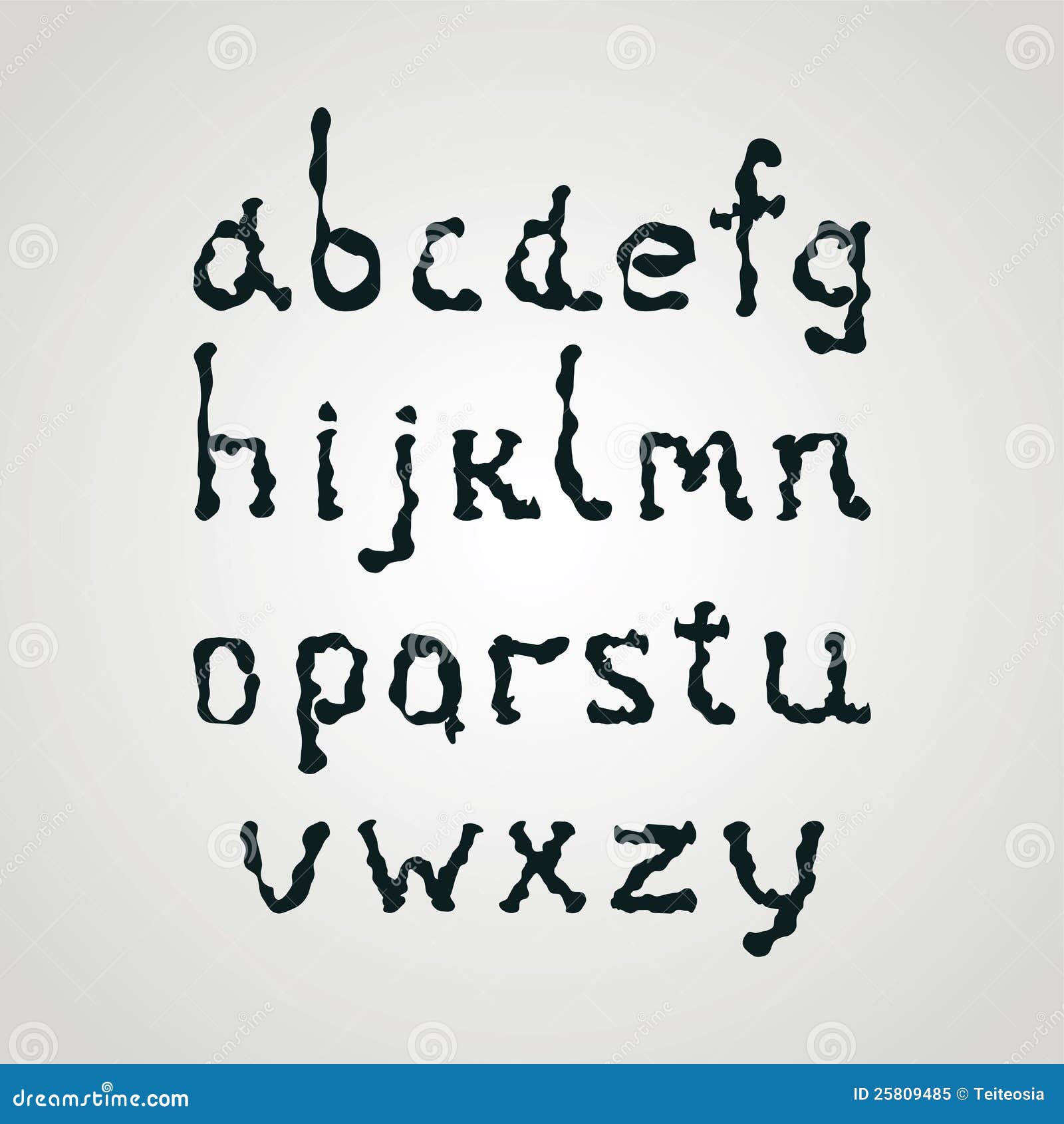 Ink alphabet stock vector. Illustration of font, alphabets - 25809485