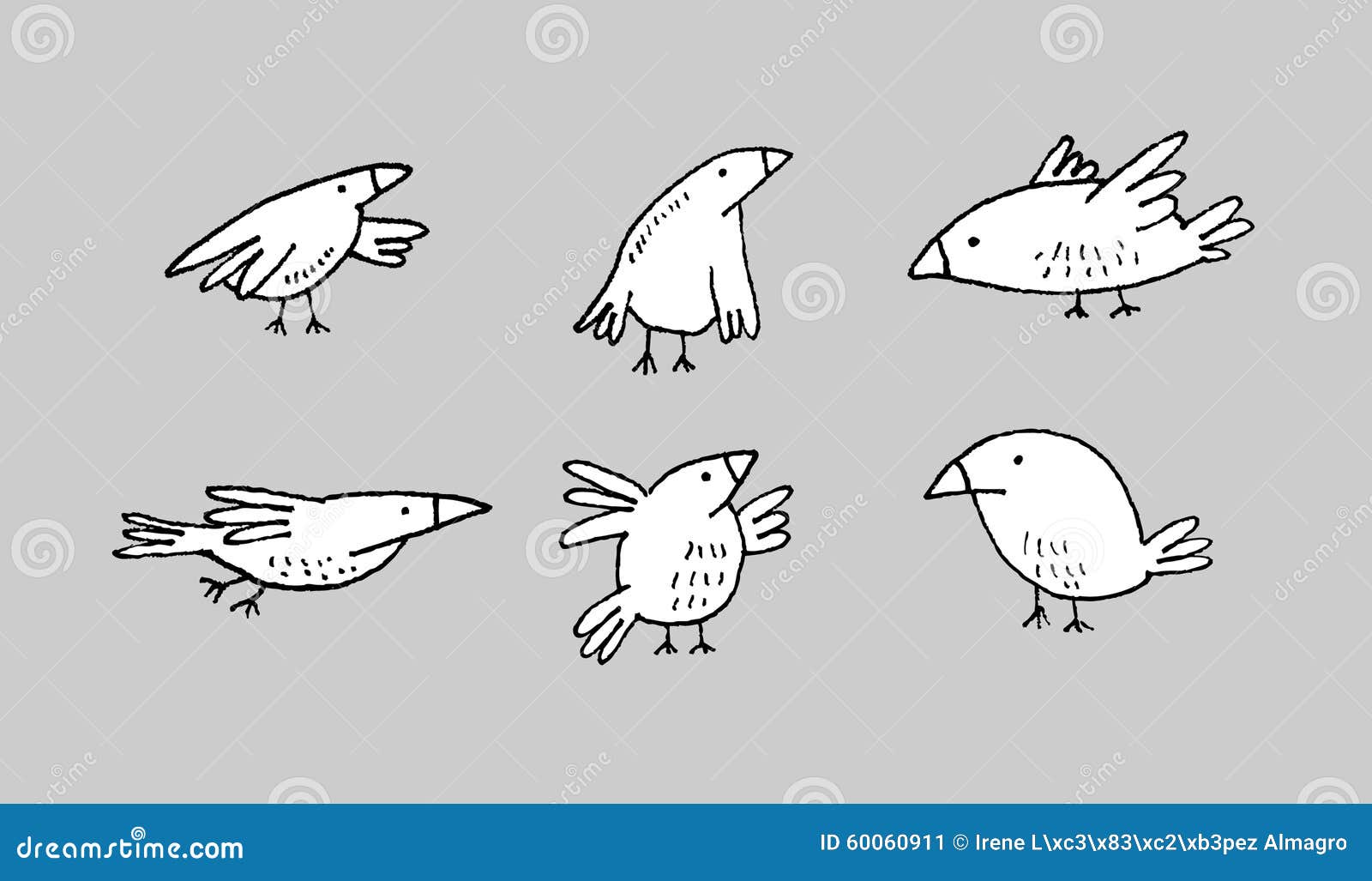 Ink birds set vector stock vector. Illustration of collection - 60060911
