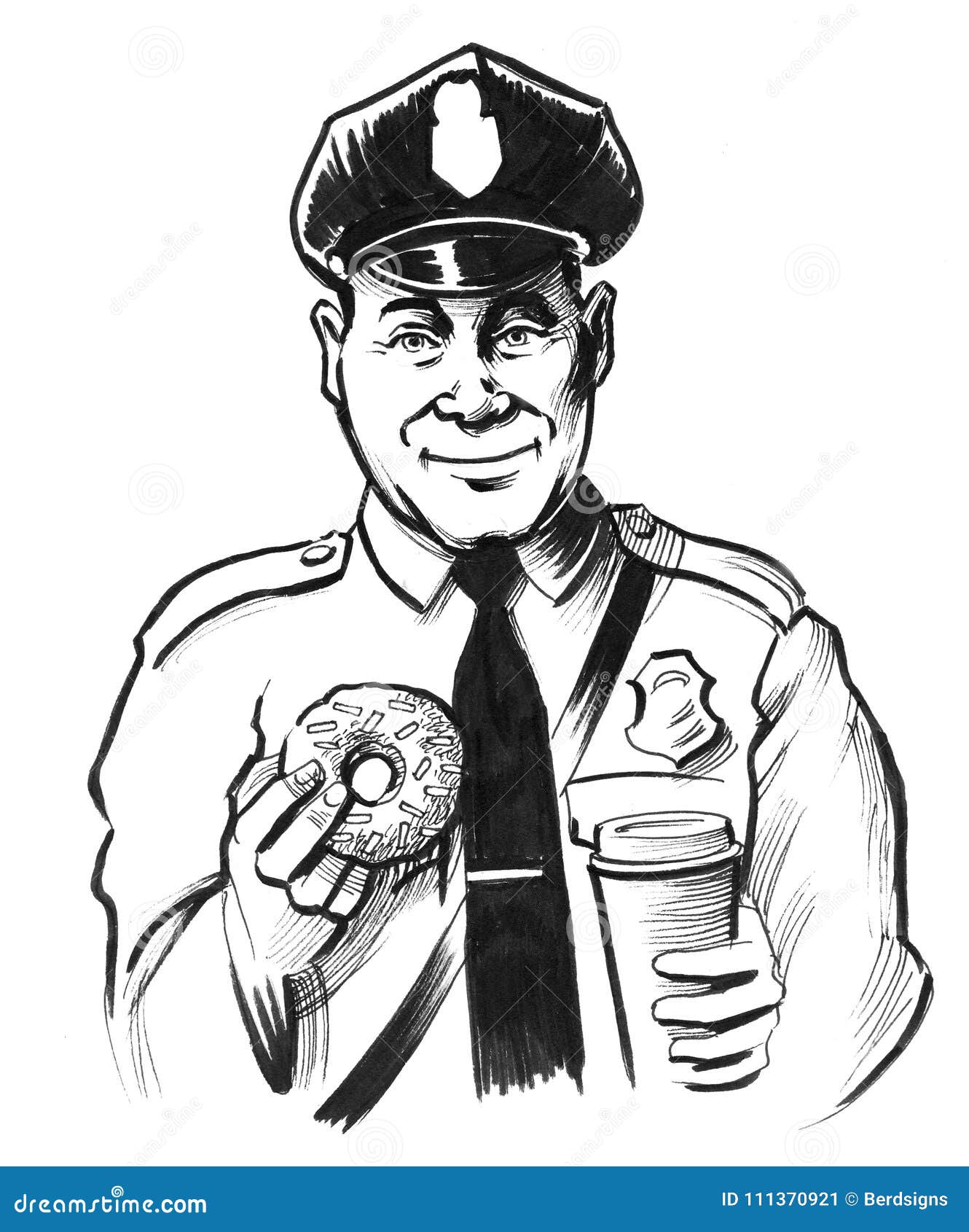 Kind cop stock illustration. Illustration of officer - 111370921