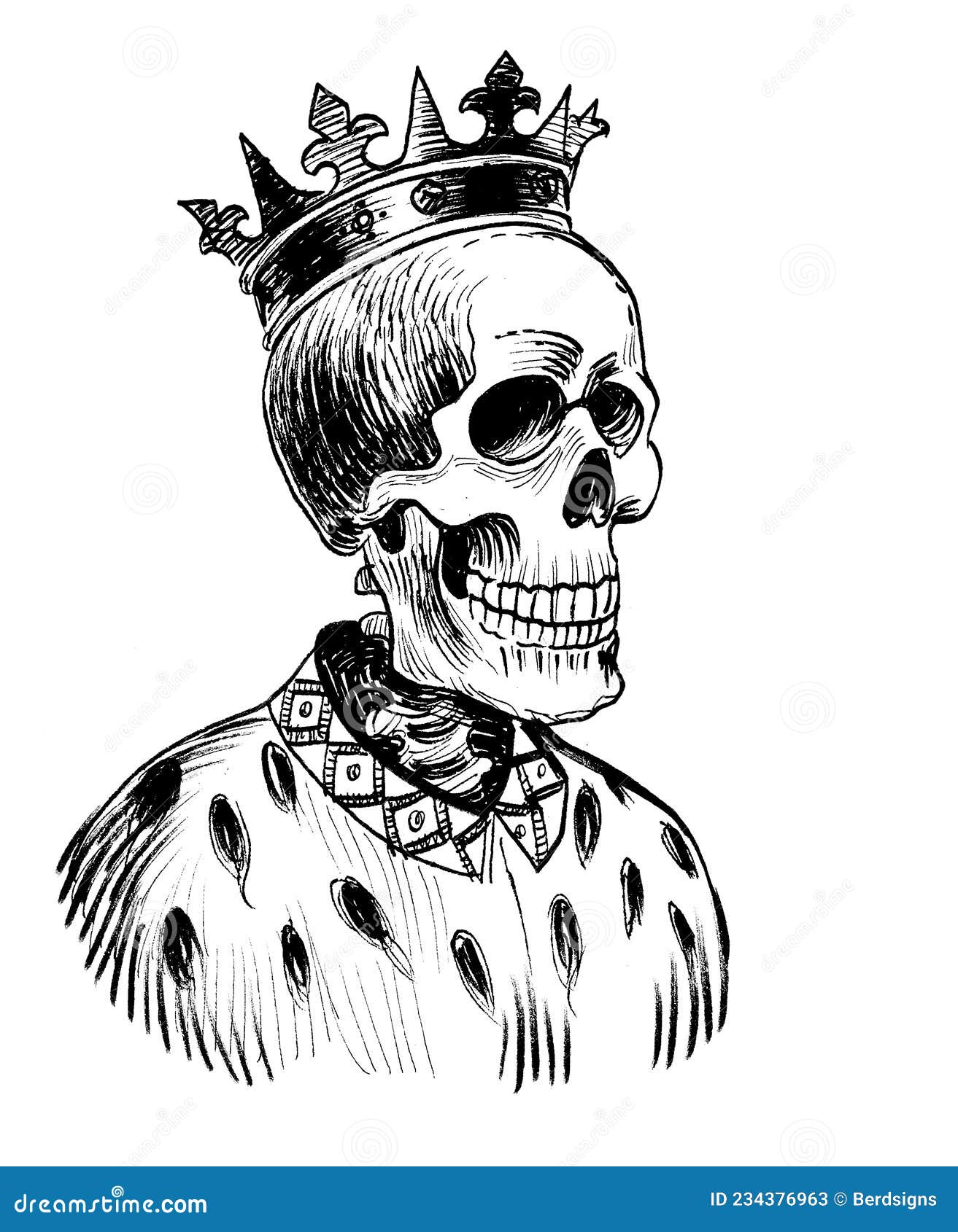 Dead king stock illustration. Illustration of illustartion - 234376963