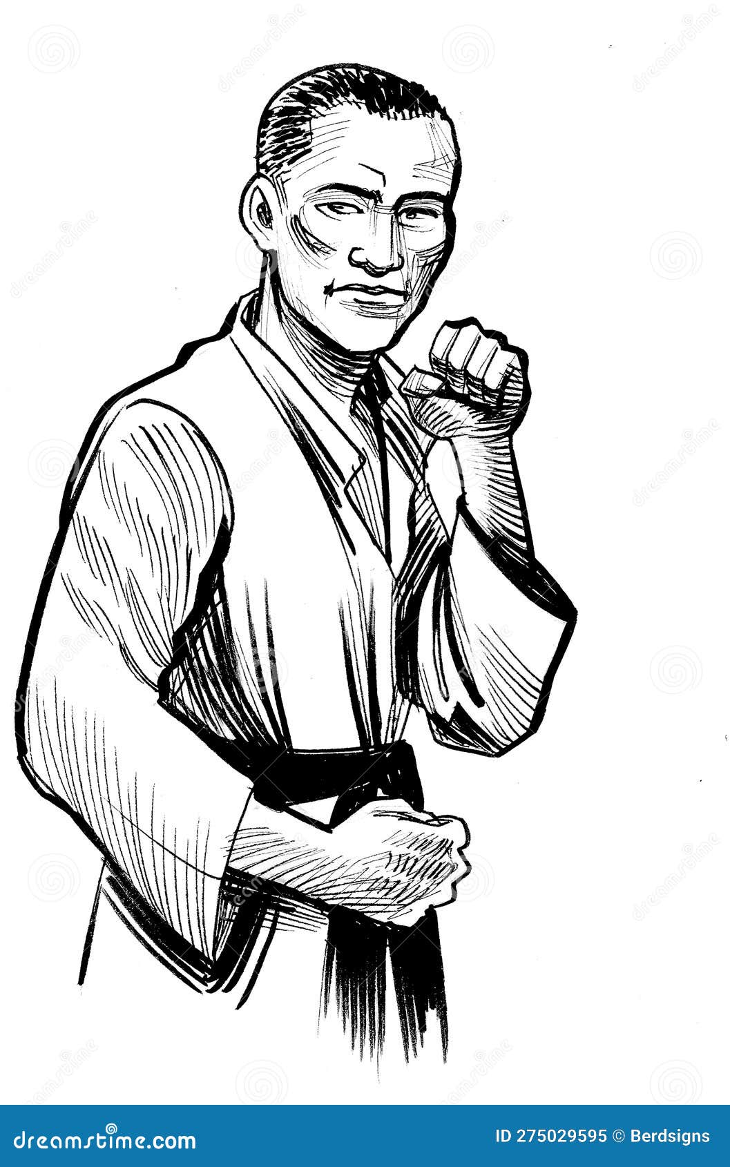 Karate fighter stock illustration. Illustration of font - 275029595