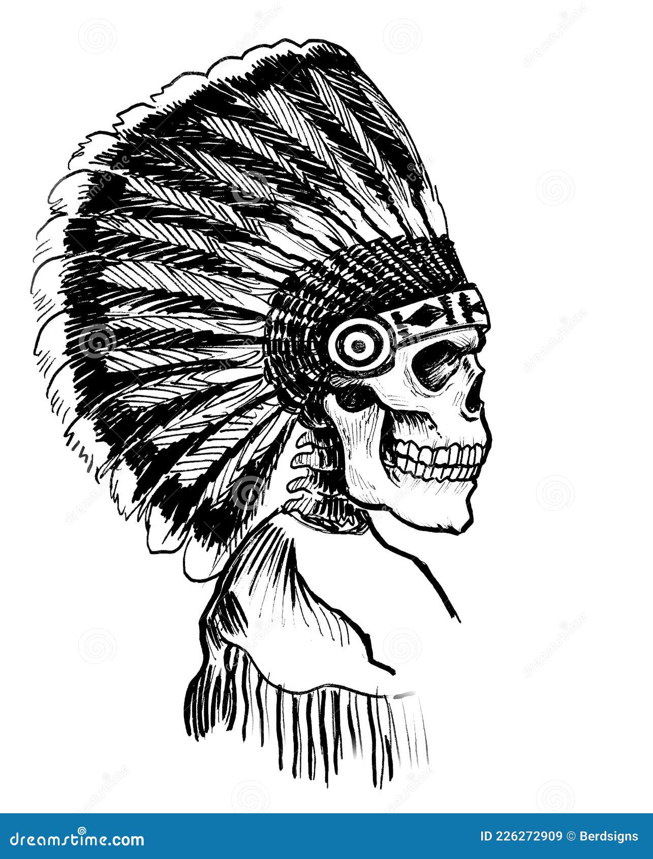Dead Indian stock illustration. Illustration of chief - 226272909