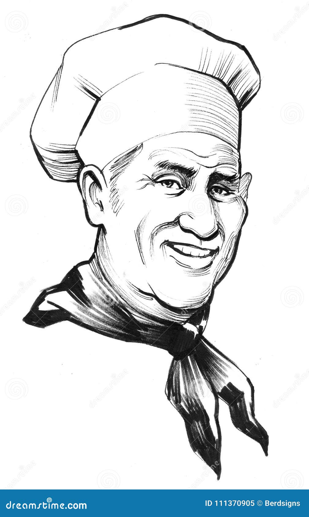 Smiling chef stock illustration. Illustration of male - 111370905
