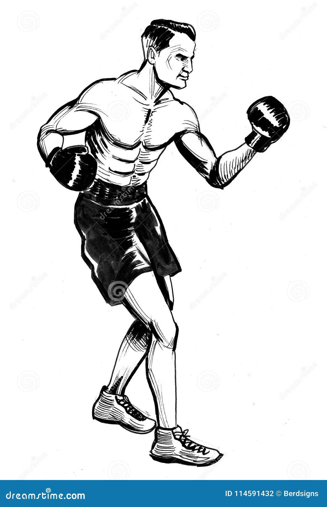 Retro boxer stock illustration. Illustration of white - 114591432