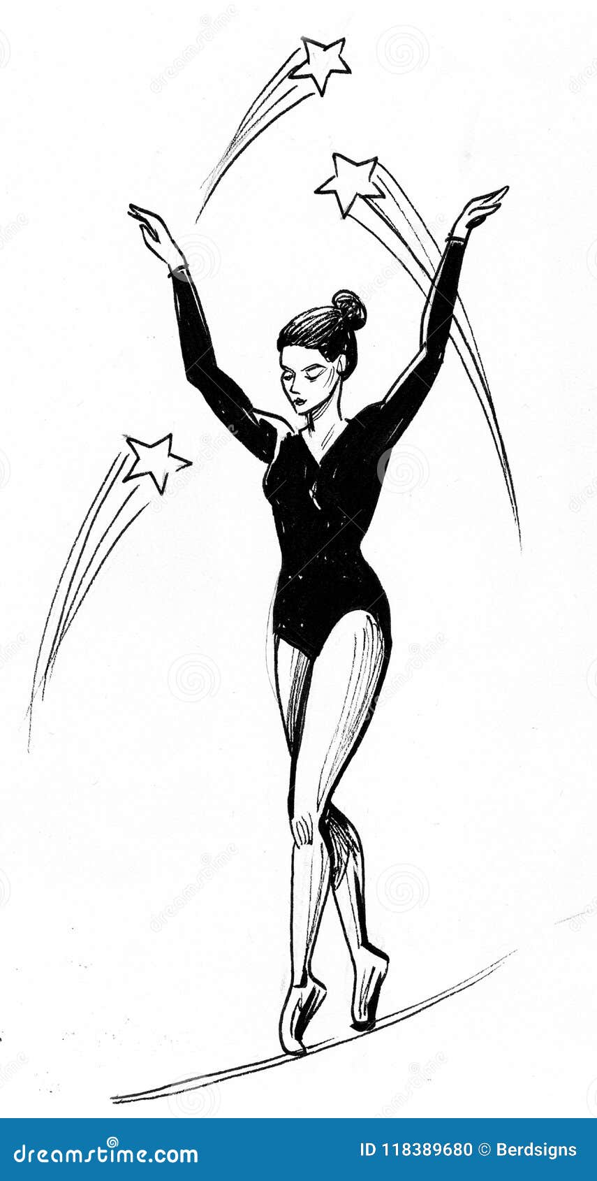 Circus performer stock illustration. Illustration of artwork - 118389680