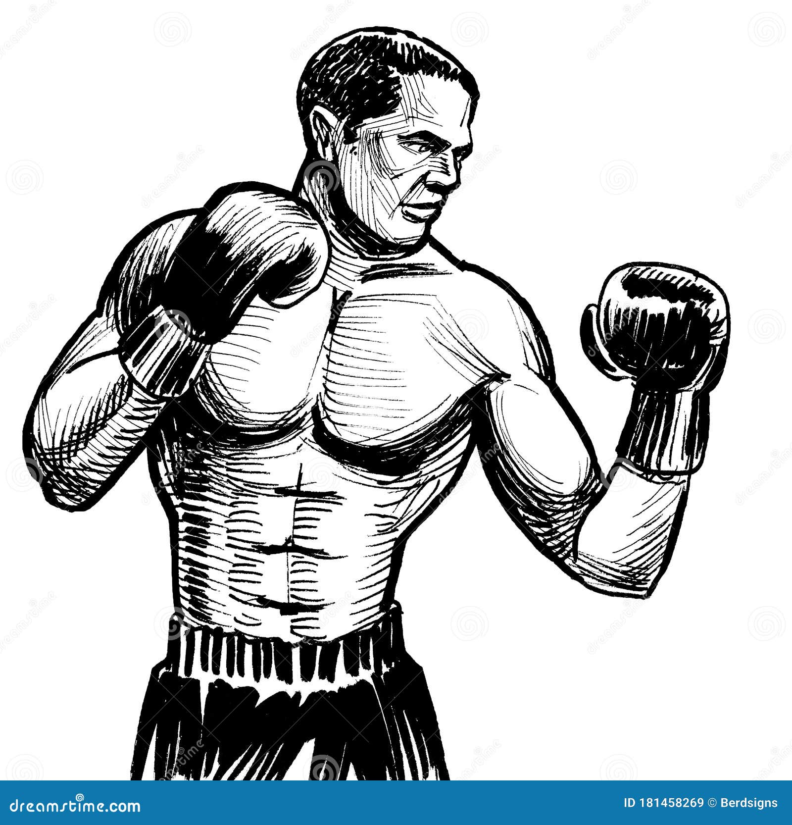 Strong boxer stock illustration. Illustration of punch - 181458269