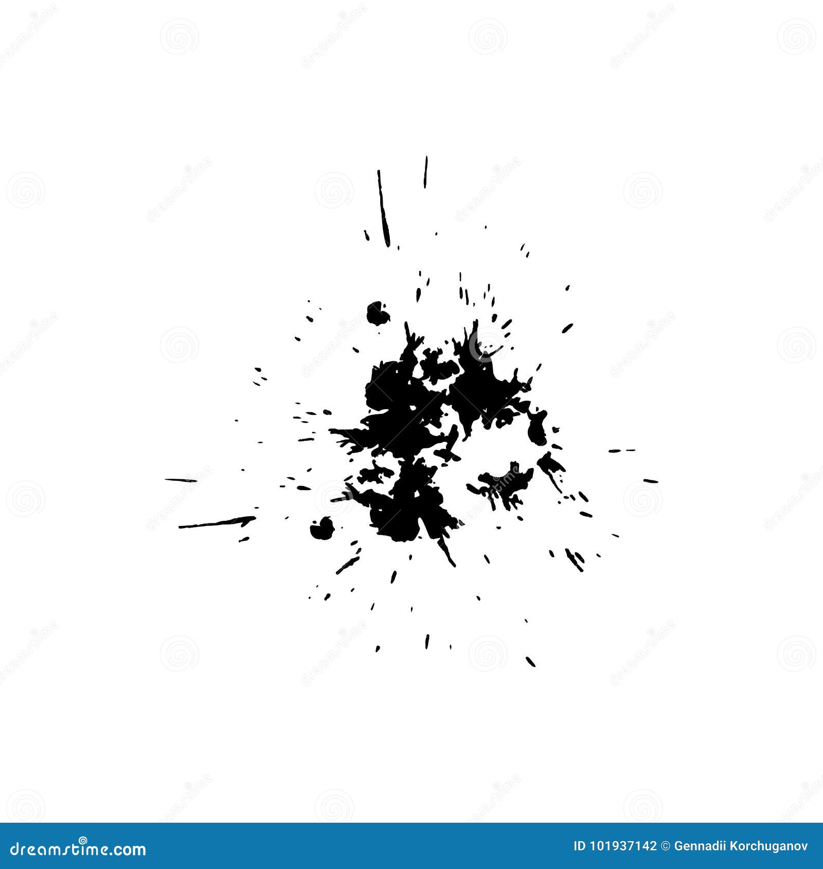 Ink blob or drop stock vector. Illustration of closeup - 101937142