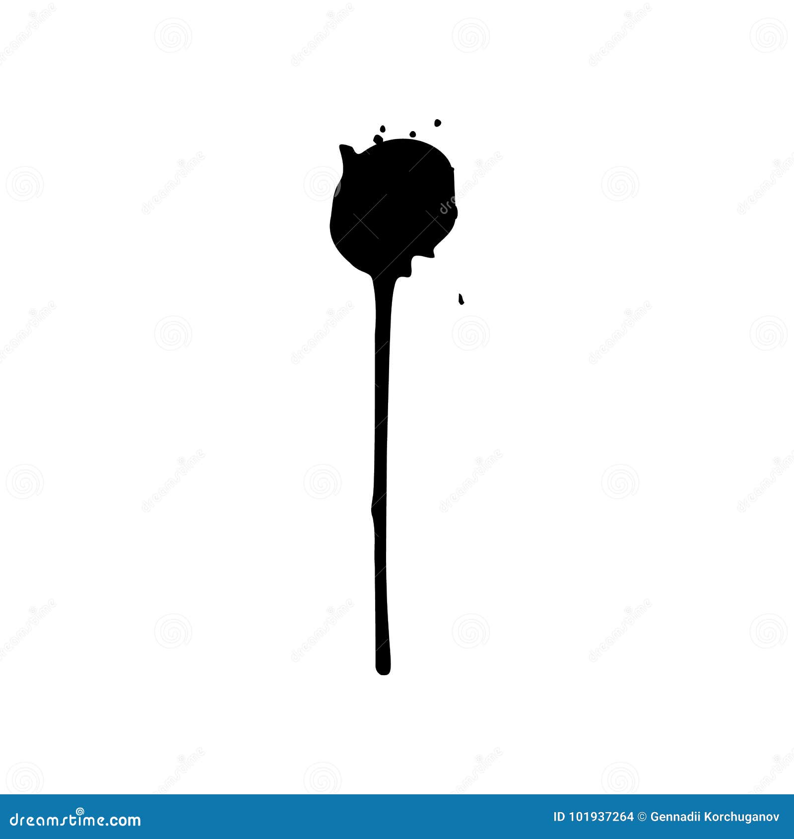 Ink blob or drop stock vector. Illustration of isolated - 101937264
