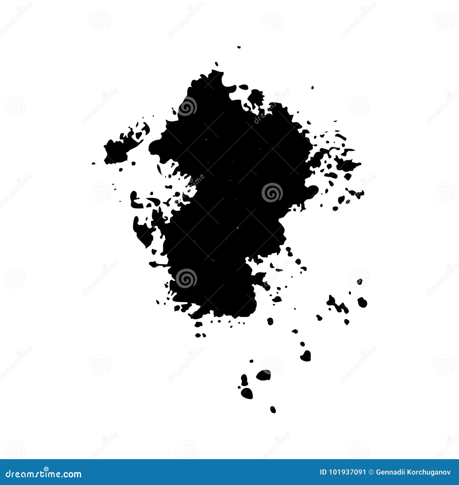 Ink blob or drop stock vector. Illustration of black - 101937091