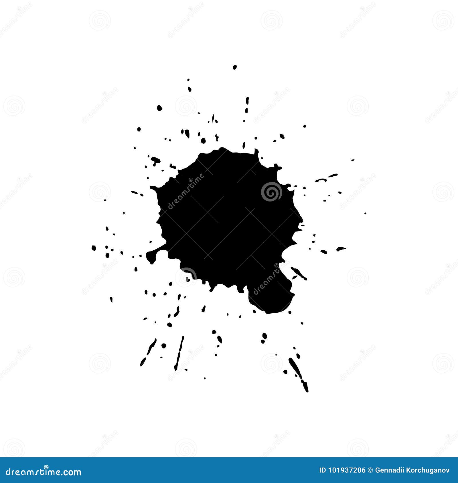 Ink blob or drop stock vector. Illustration of drop - 101937206