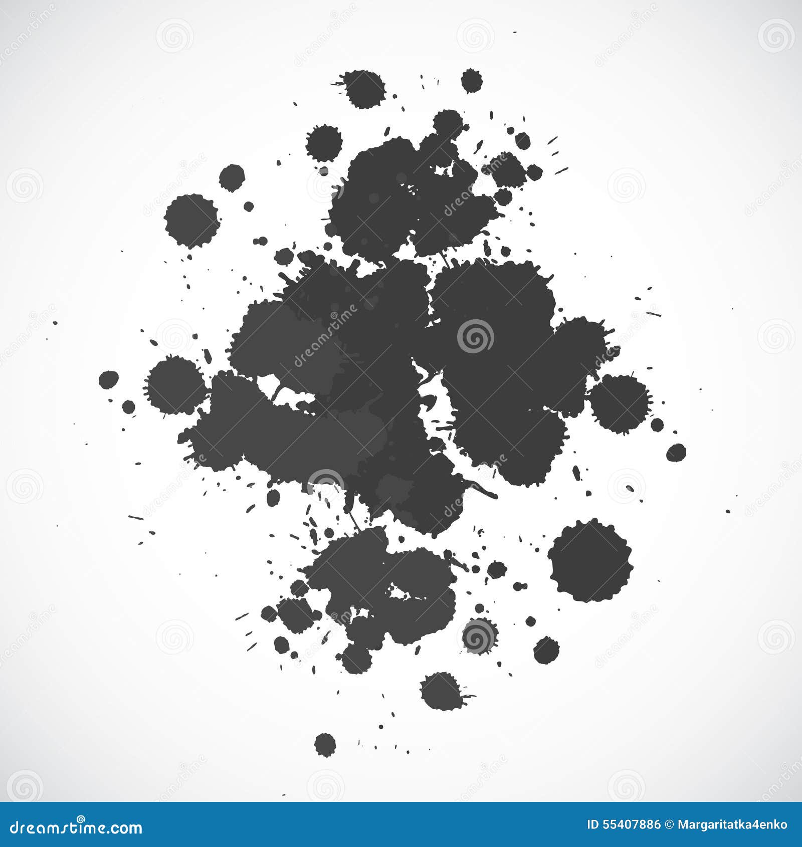 Ink blot stock vector. Illustration of decoration, messy - 55407886