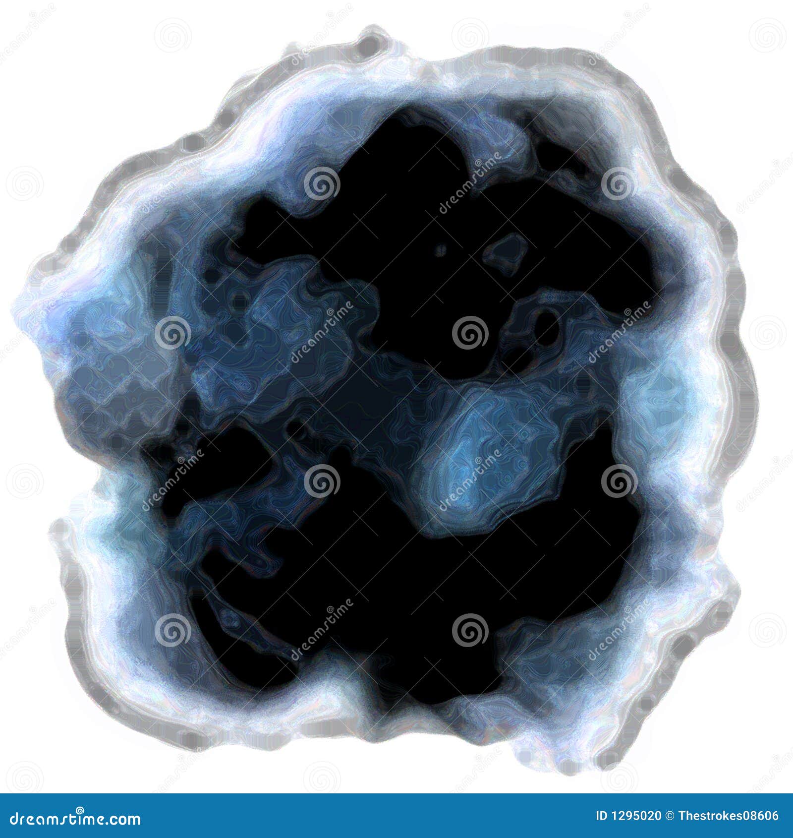 Ink Blot Blue stock illustration. Illustration of ripple - 1295020