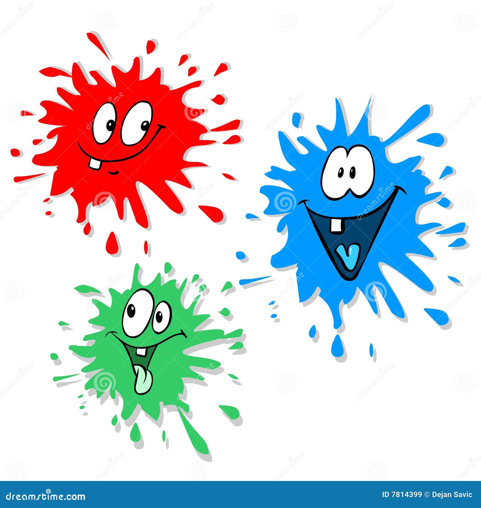 Ink blot characters stock illustration. Illustration of splattered ...