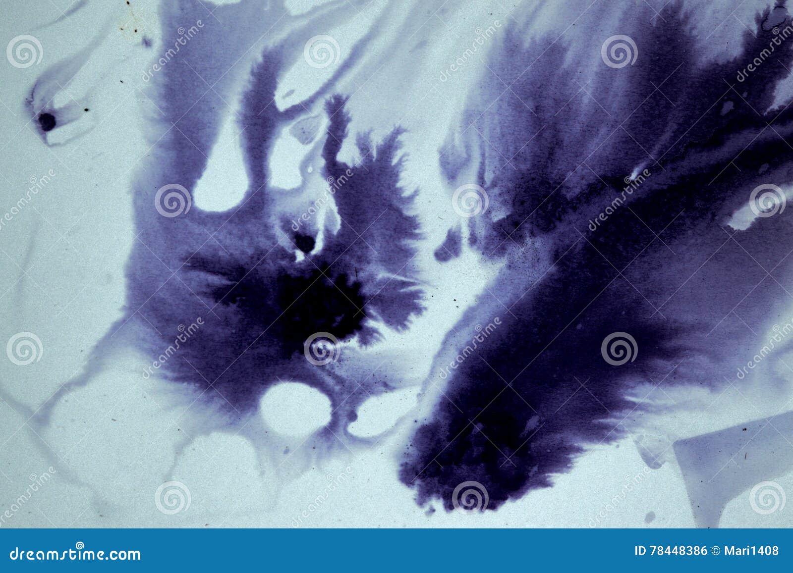 Ink Blot Flowed, Association Stock Photo - Image of creative, blue ...