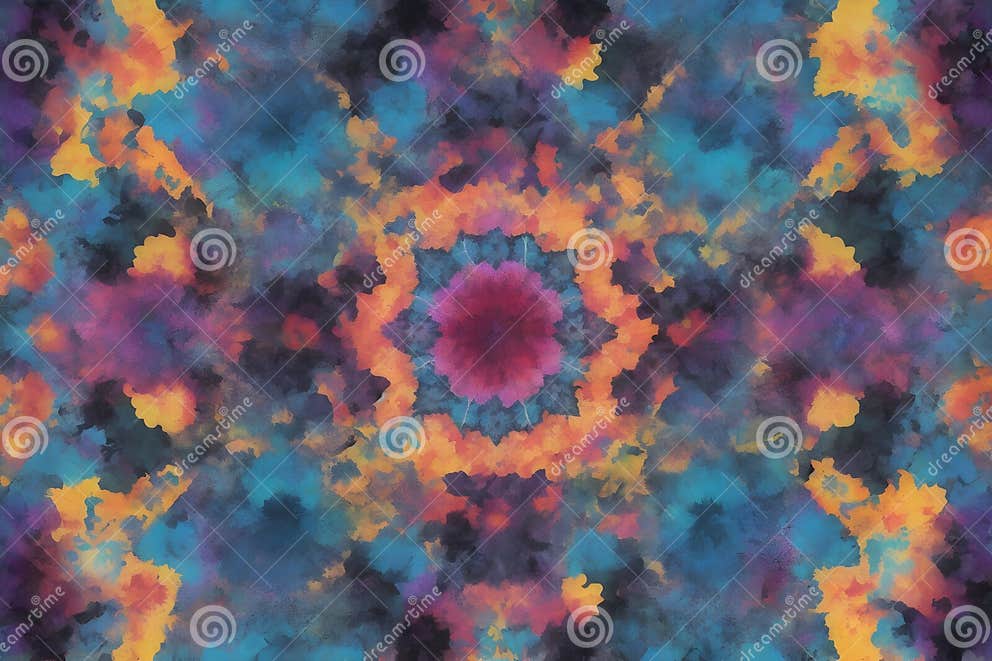 Ink Blot Seamless Pattern Generated by Ai Stock Illustration ...