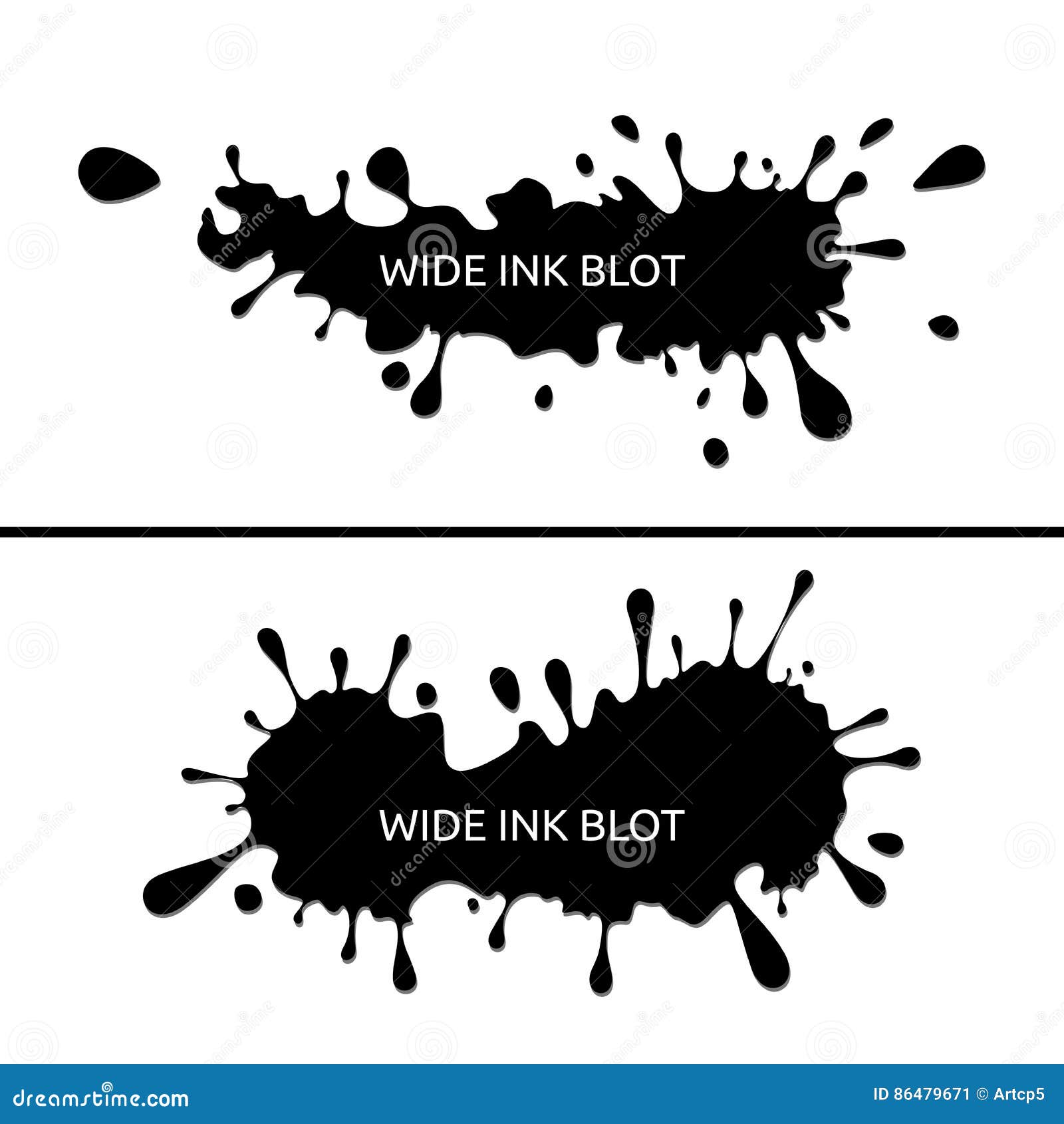 Ink Splat Wide Stock Illustrations – 137 Ink Splat Wide Stock ...