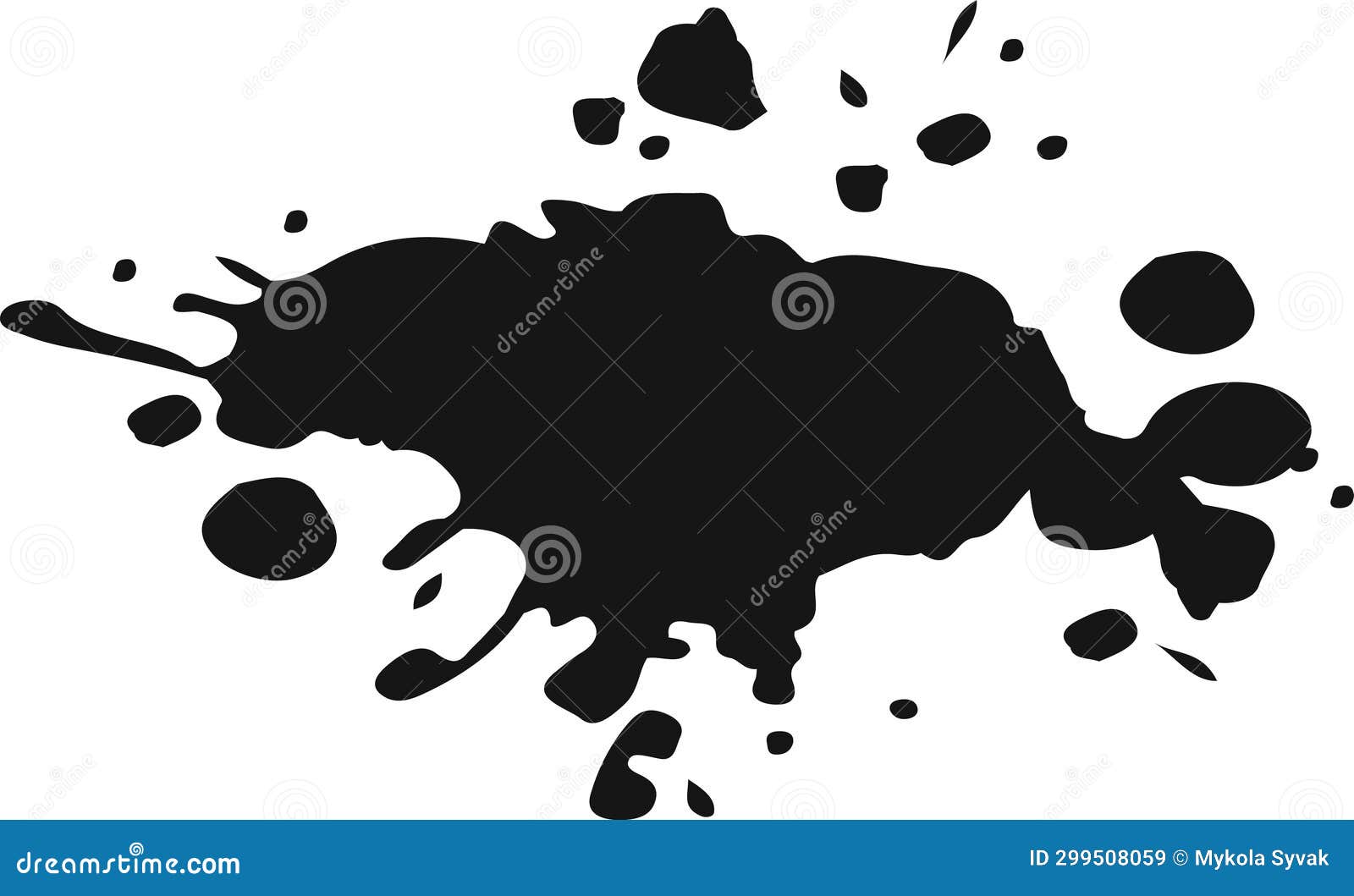 Ink Blot Spot stock vector. Illustration of isolated - 299508059