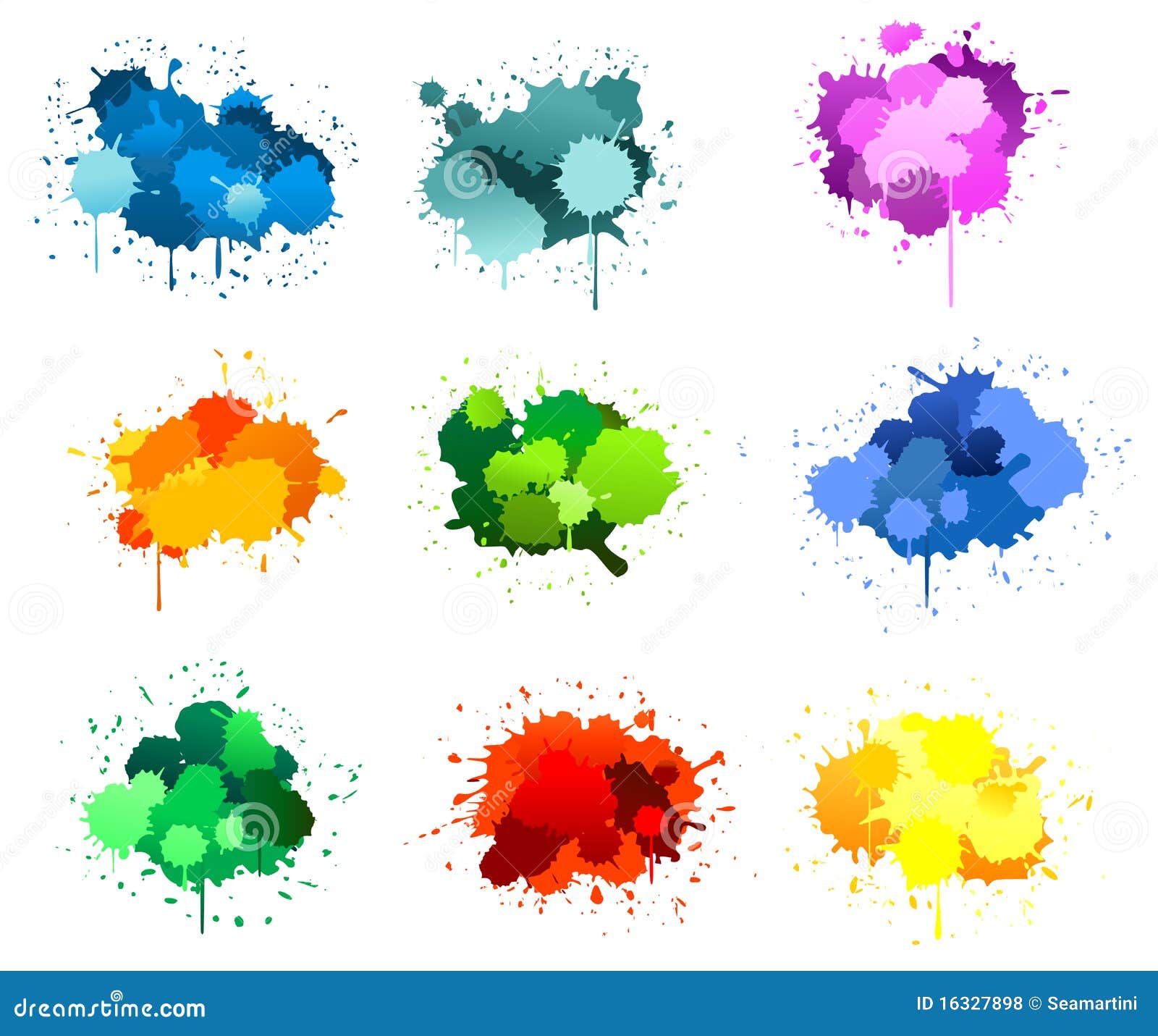 Ink blots stock vector. Illustration of decoration, dissolve - 16327898