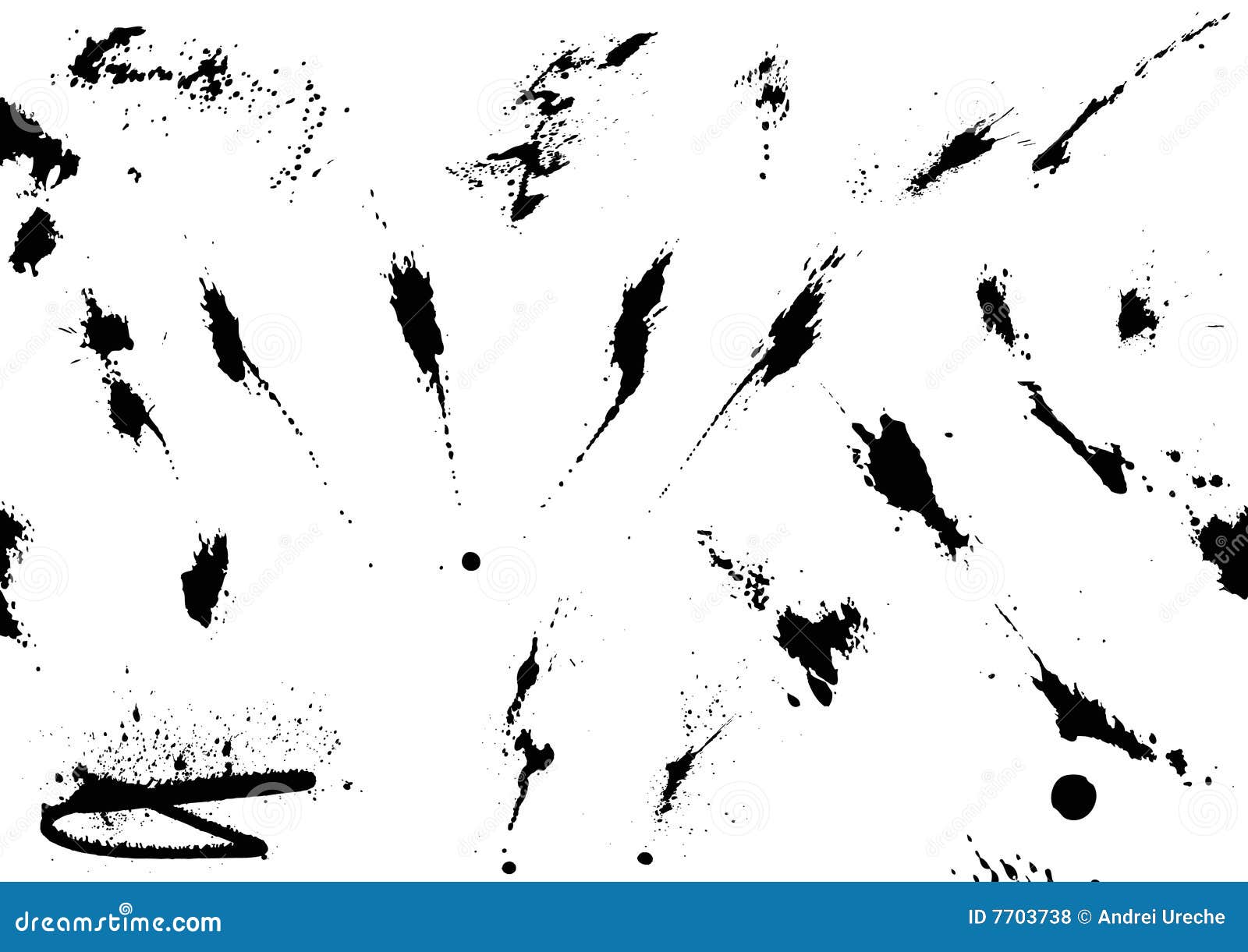 Ink blots stock vector. Illustration of pattern, spray - 7703738