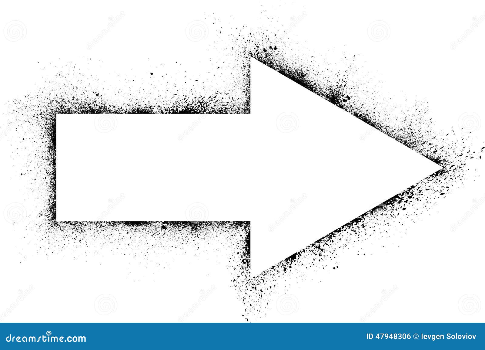 Ink blots arrow stock vector. Illustration of illustrations - 47948306